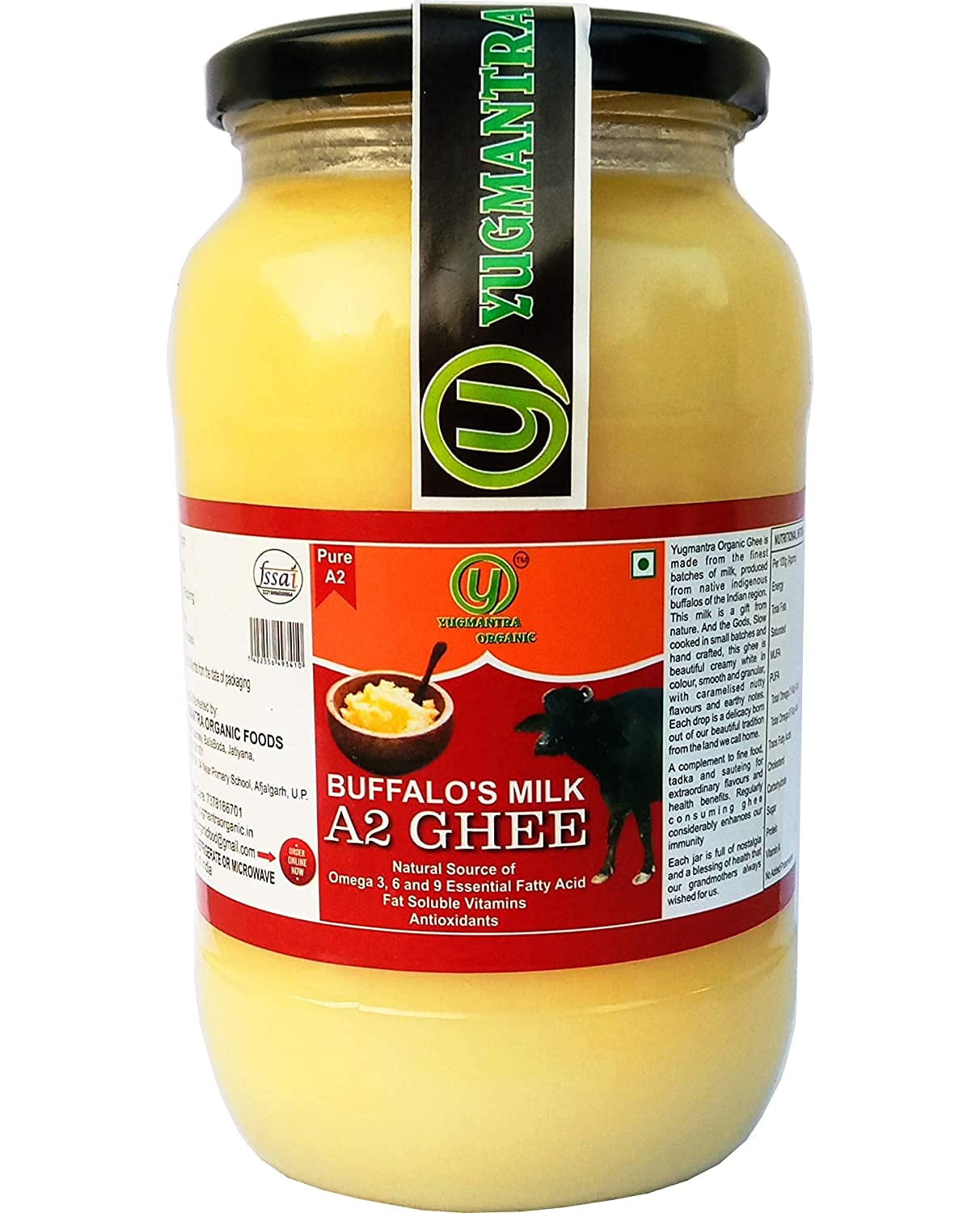100% Natural Buffalo' S Milk A2 Ghee By Yugmantra Organic Foods | Natural & Healthy Cultured ...