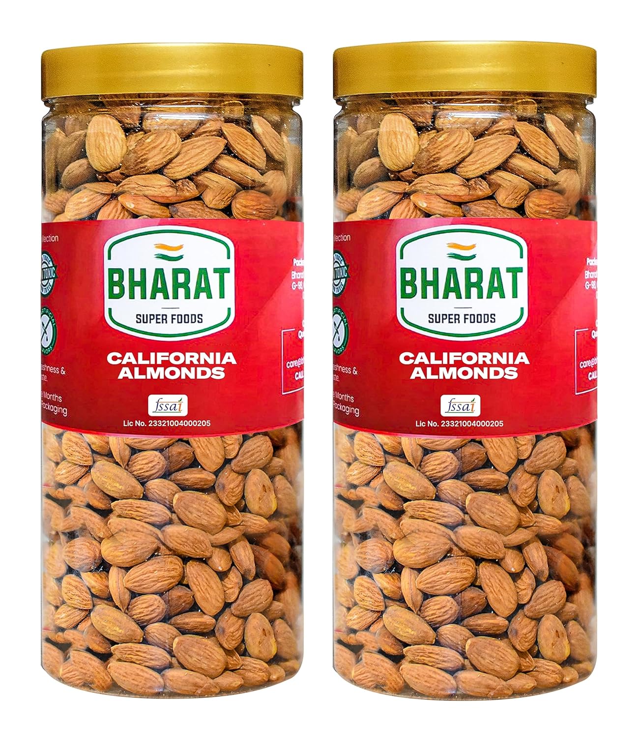 100% Natural California Almonds By Bharat Super Foods 1kg, (500gm * Pack Of 2) | Rich In Protein ...