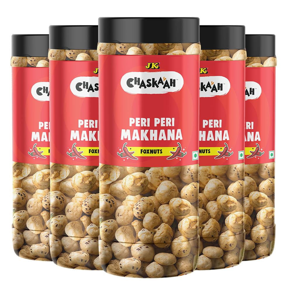 100% Natural Chaskaah Peri Peri Makhana (Foxnuts) By Jk 350gm, (70gm * 5) | Tasty & Healthy ...