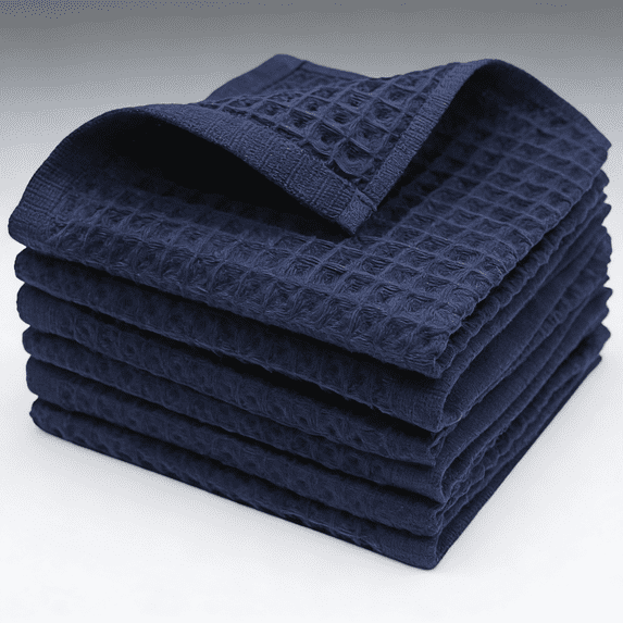 100% Natural Cotton Classic Waffle Weave Dish Cloths, Soft Ultra ...