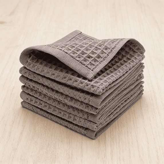 100% Natural Cotton Dish Towels Classic Waffle Weave Dish Cloths, Soft ...