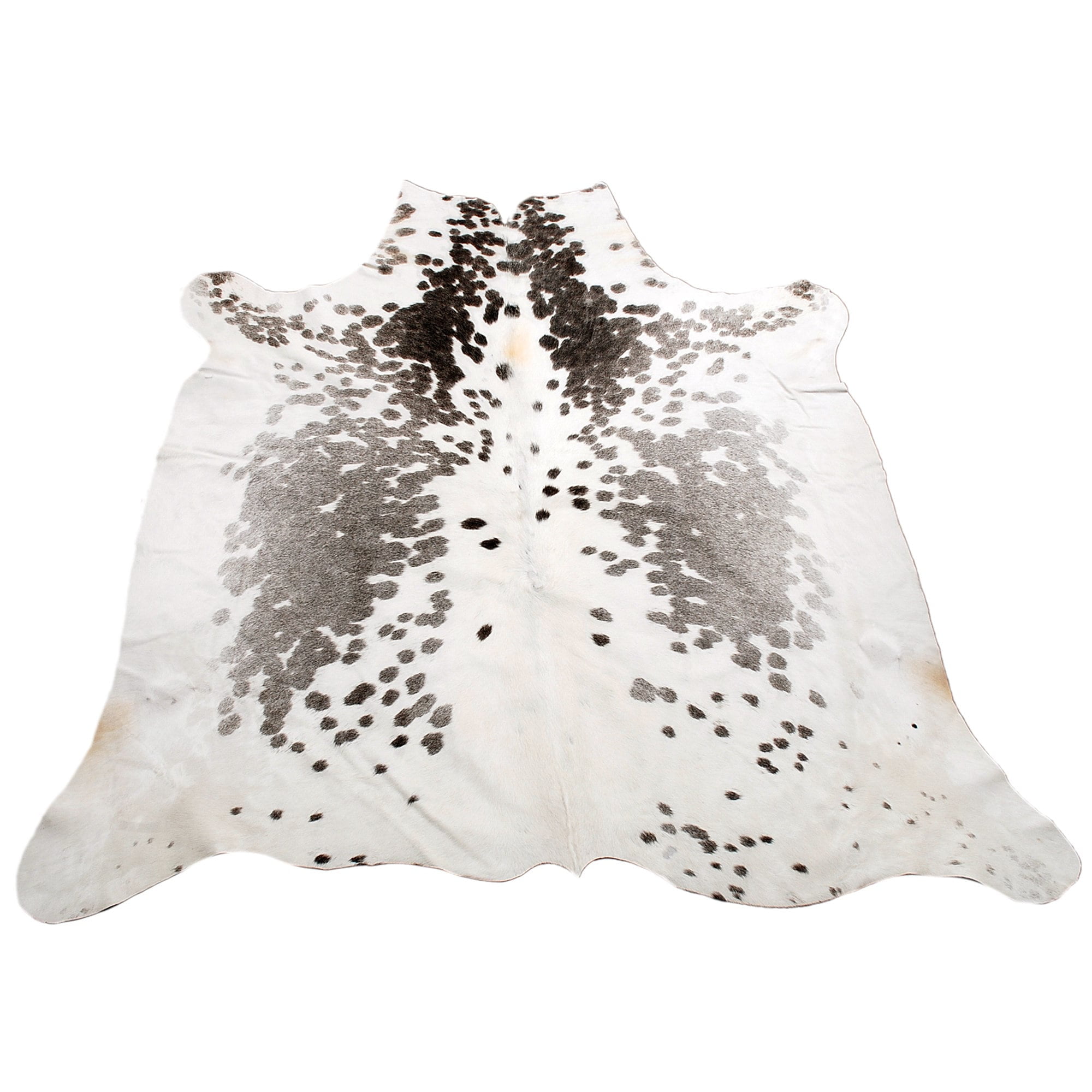 100% Natural Cowhide Rug Cowhide Skin Natural Leather Brown White Area ...