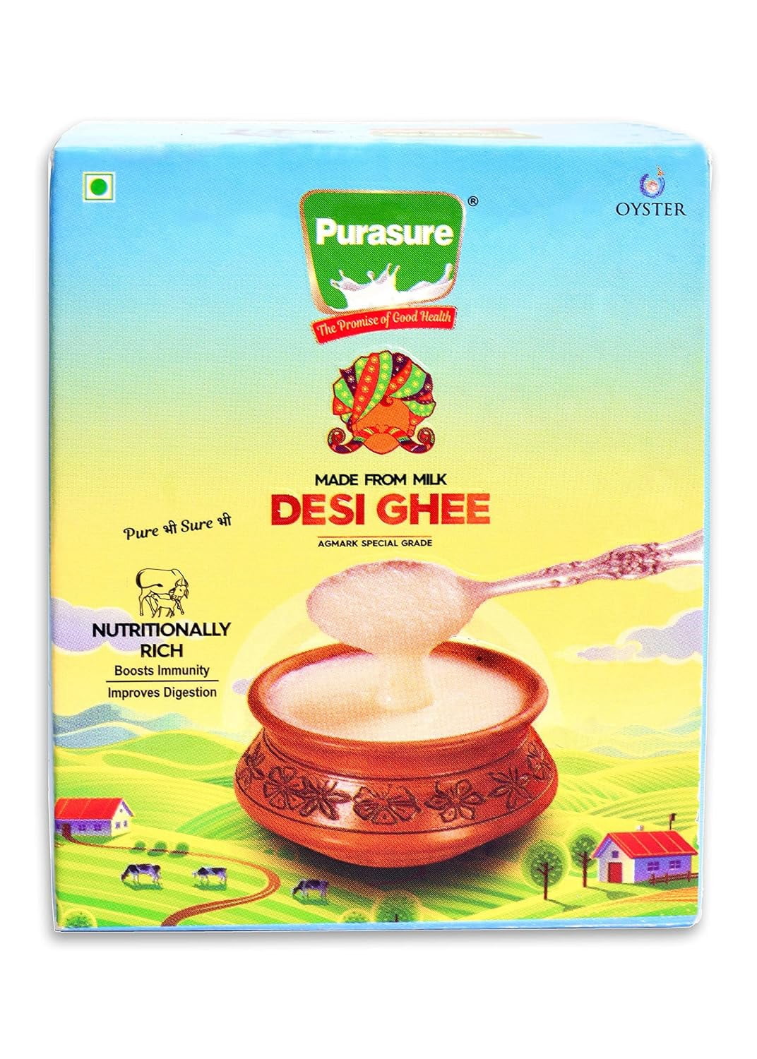100% Natural Desi Ghee By Purasure | Good Source Of Vitamin A, Healthy ...