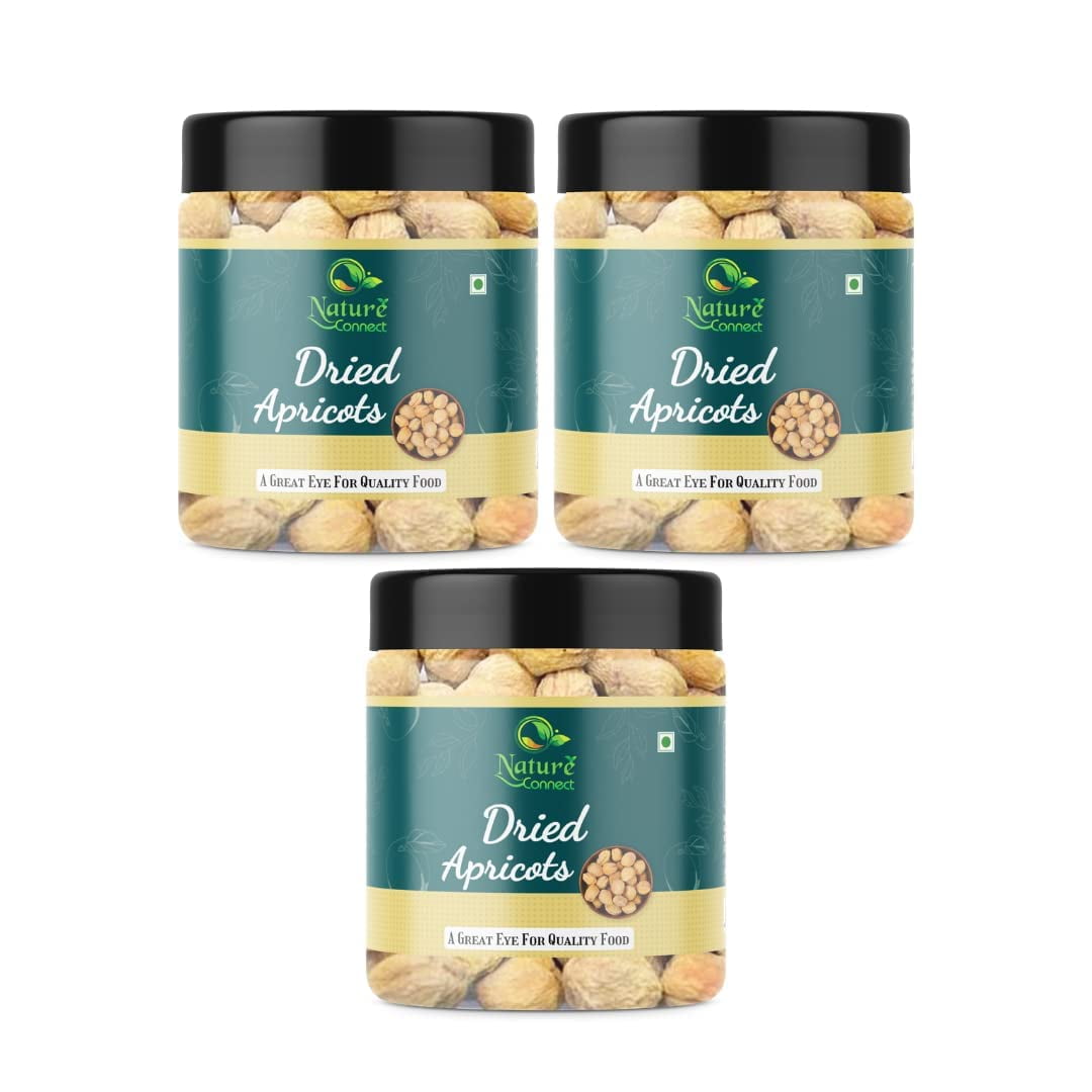 100% Natural Dried Apricot By Nature Connect 750gm, (250gm * 3) | High ...