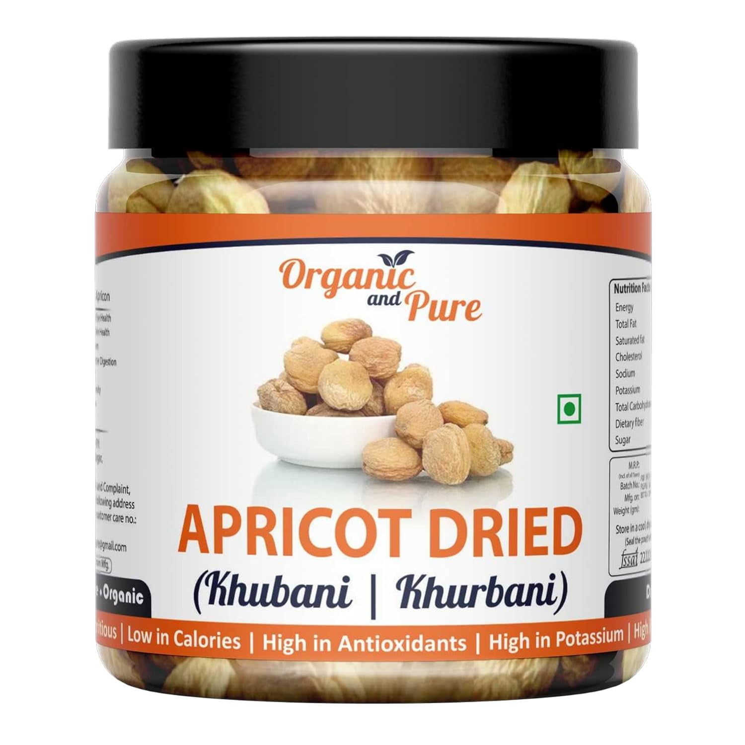100% Natural Dried Apricots/ Khurbani By Organic And Pure 150gm ...
