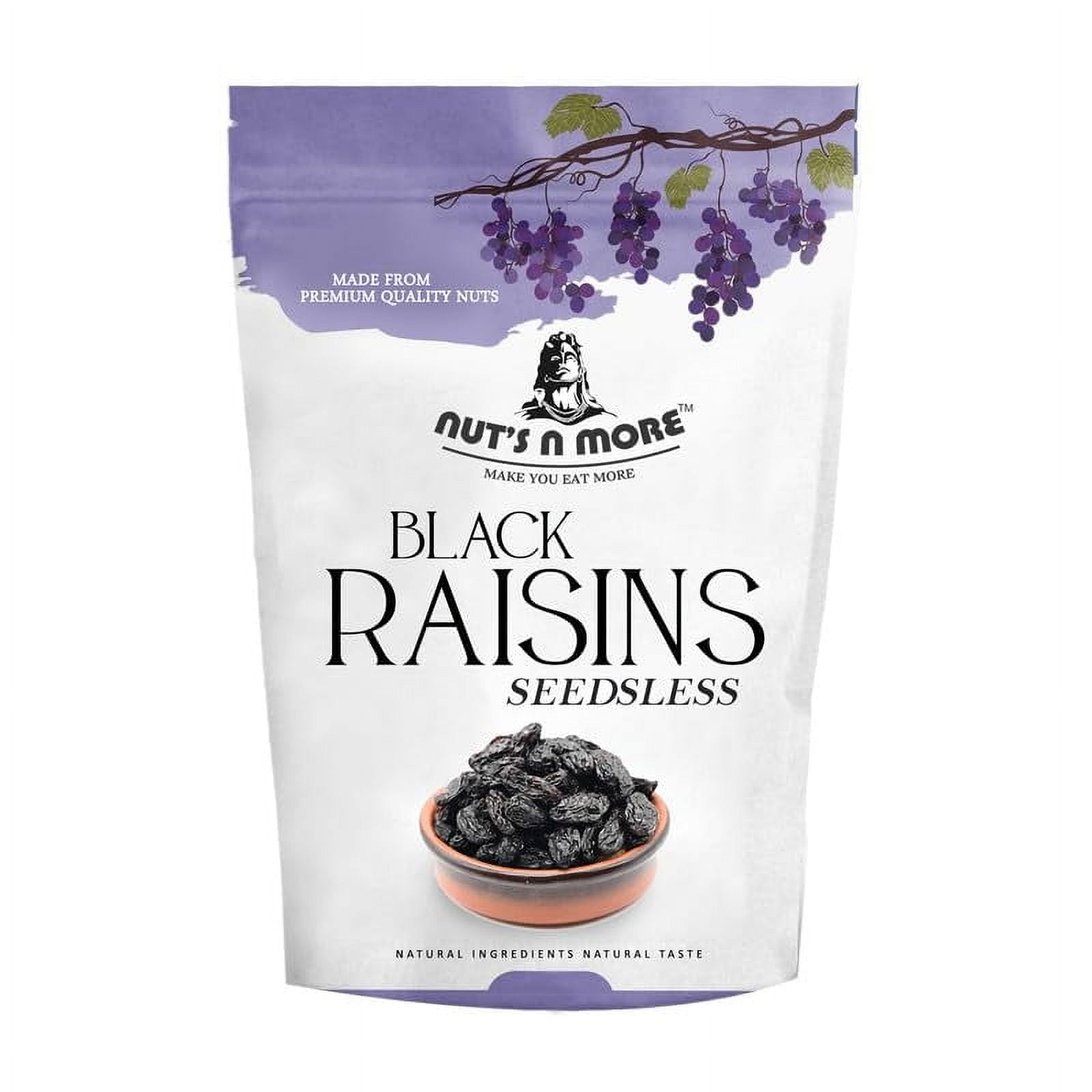 100% Natural Fresh Afghani Black Raisin Seedless By Nut's N More 400gm ...