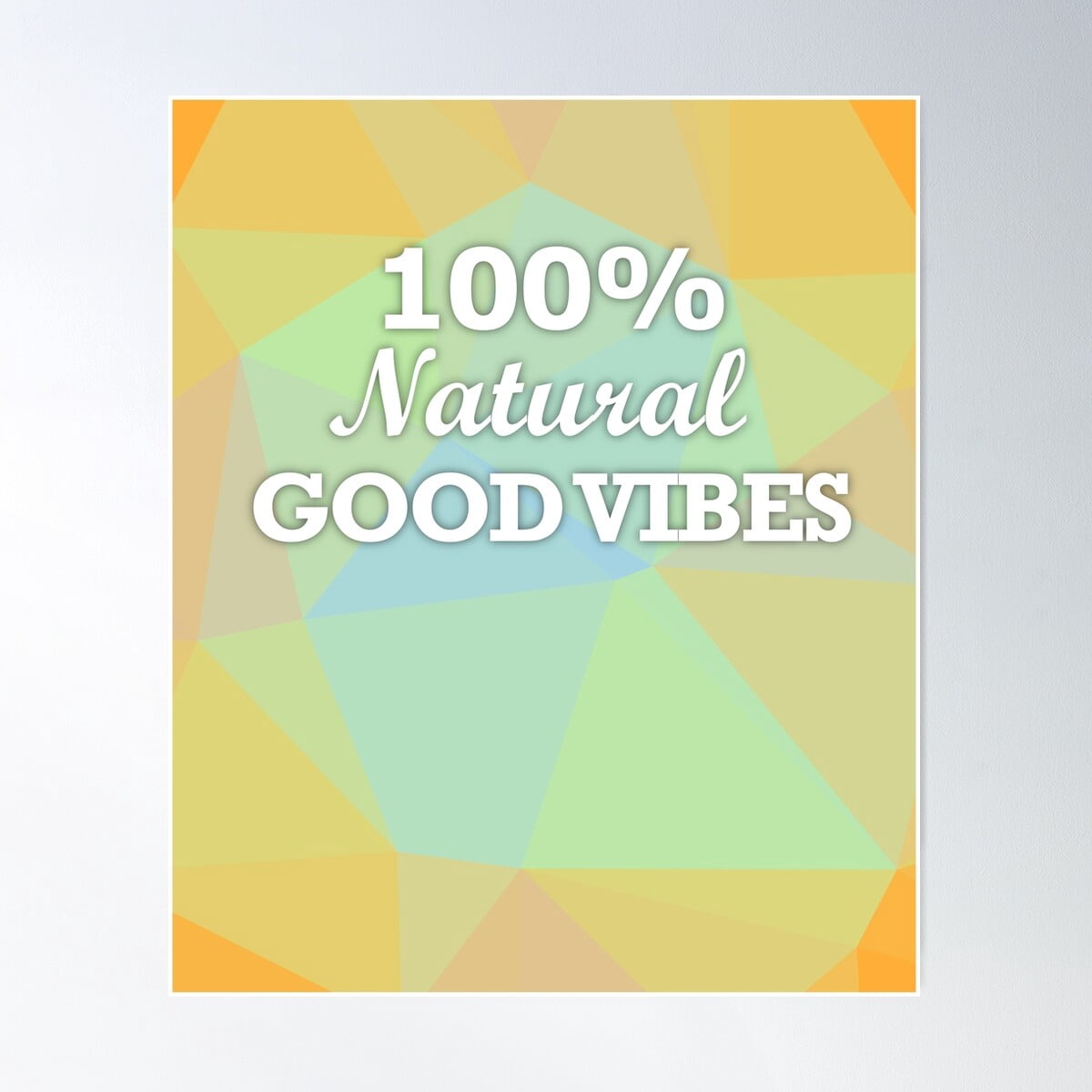 (100% Natural) Good Vibes Poster Wall Art, Modern Wall Decor For Living ...