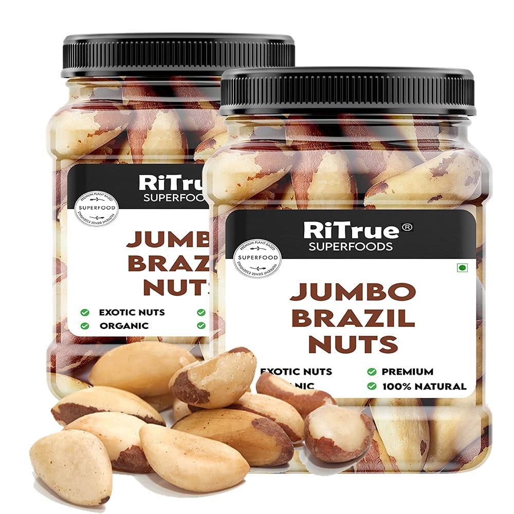 100% Natural Jumbo Brazil Nuts By RiTrue 500gm, (250gm * 2) | Good ...
