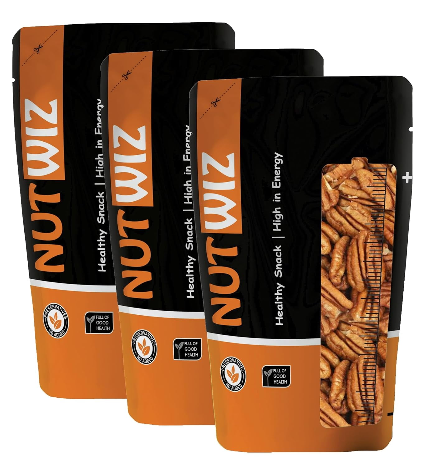 100% Natural Pecan Nut By Nutwiz 750gm, (250gm * Pack Of 3) | High In ...