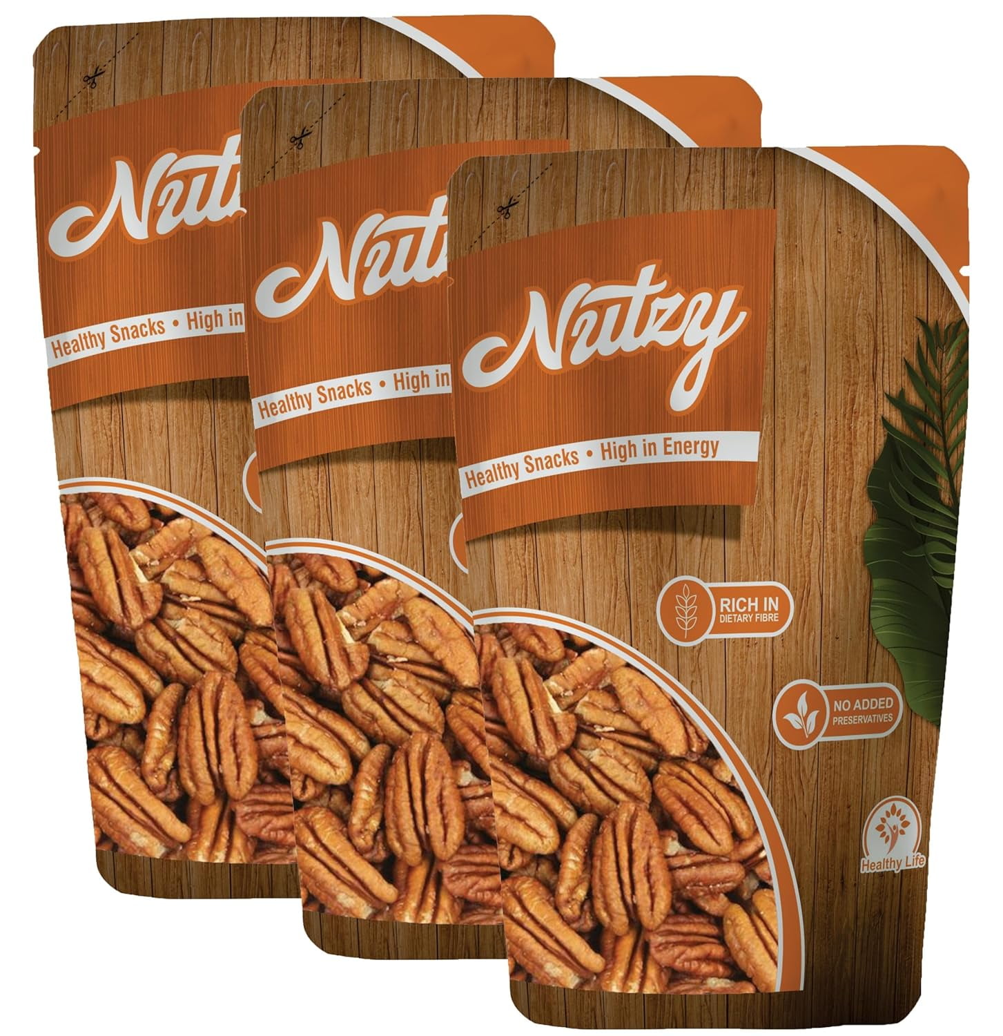 100% Natural Pecan Nut By Nutzy 750gm, (250gm * Pack Of 3) | High In ...
