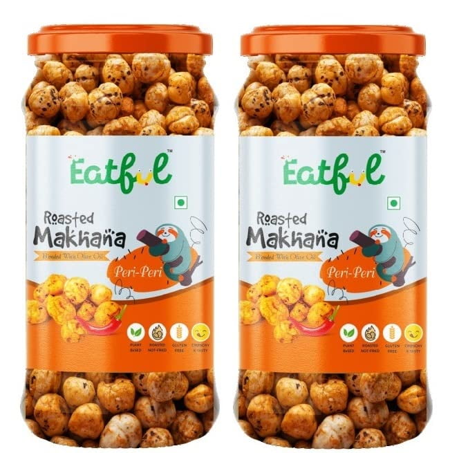 100% Natural Peri Peri Flavour Roasted Makhana By Eatful 160gm, (80gm ...