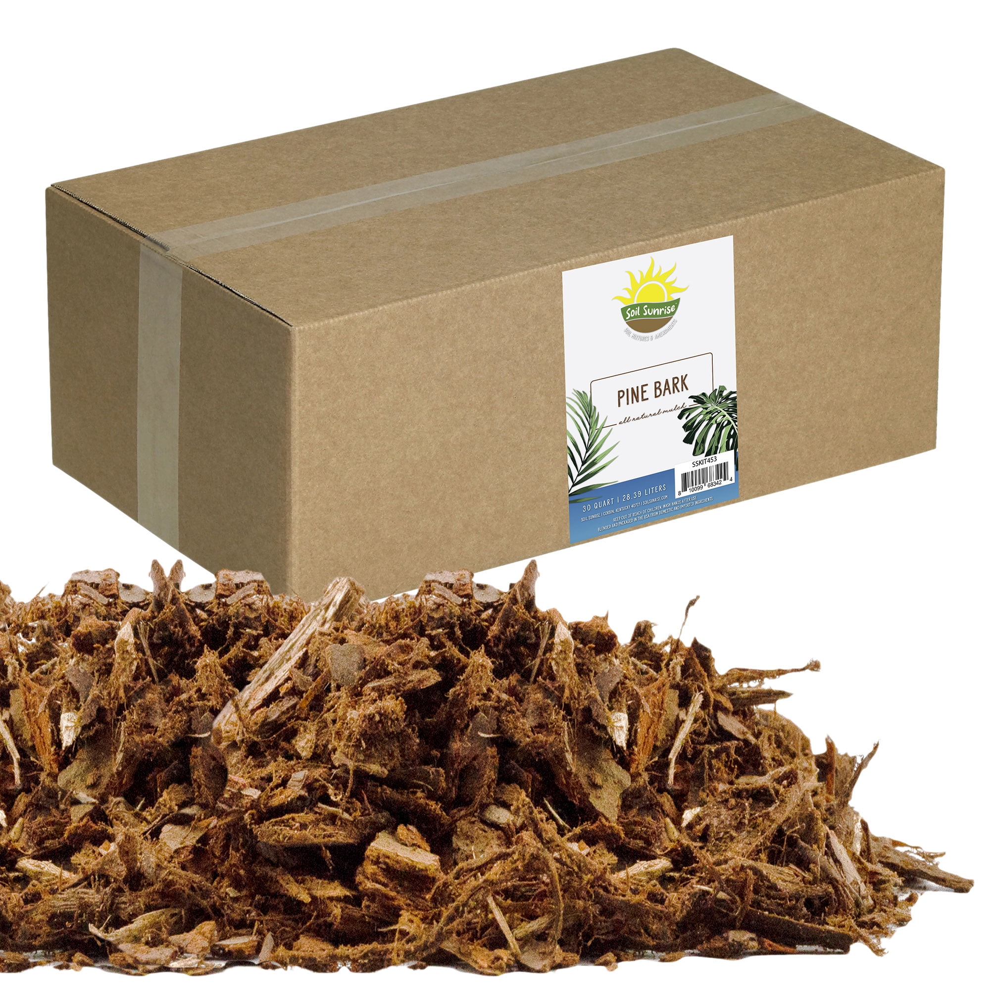 100% Natural Pine Bark Mulch Nuggets (30 Quarts), Small Mulch Chips for ...