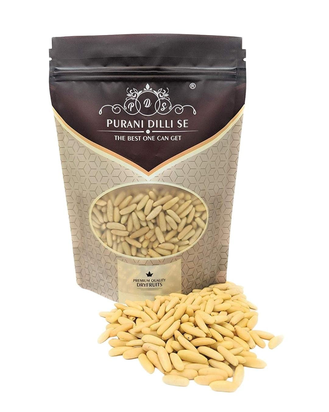 100% Natural Pine Nuts (Chilgoza) By Purani Dilli Se 500gm, | Rich In ...