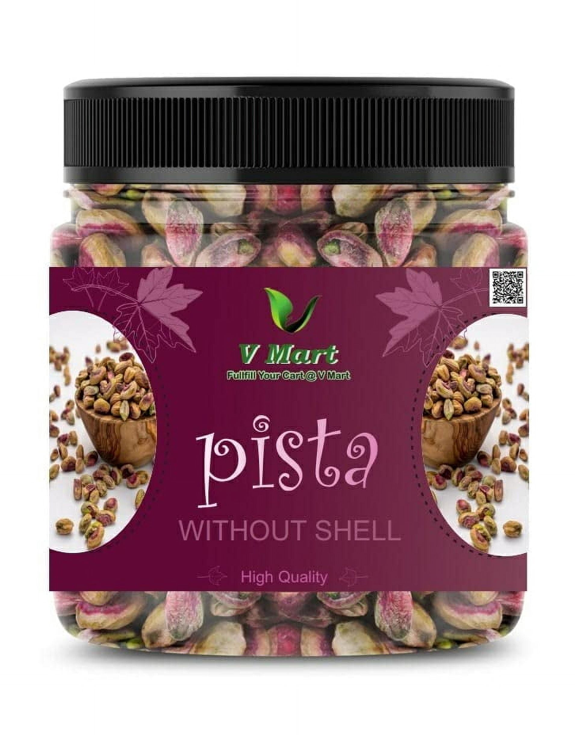 100% Natural Pistachio Kernels Without Shell By V Mart 250gm ...