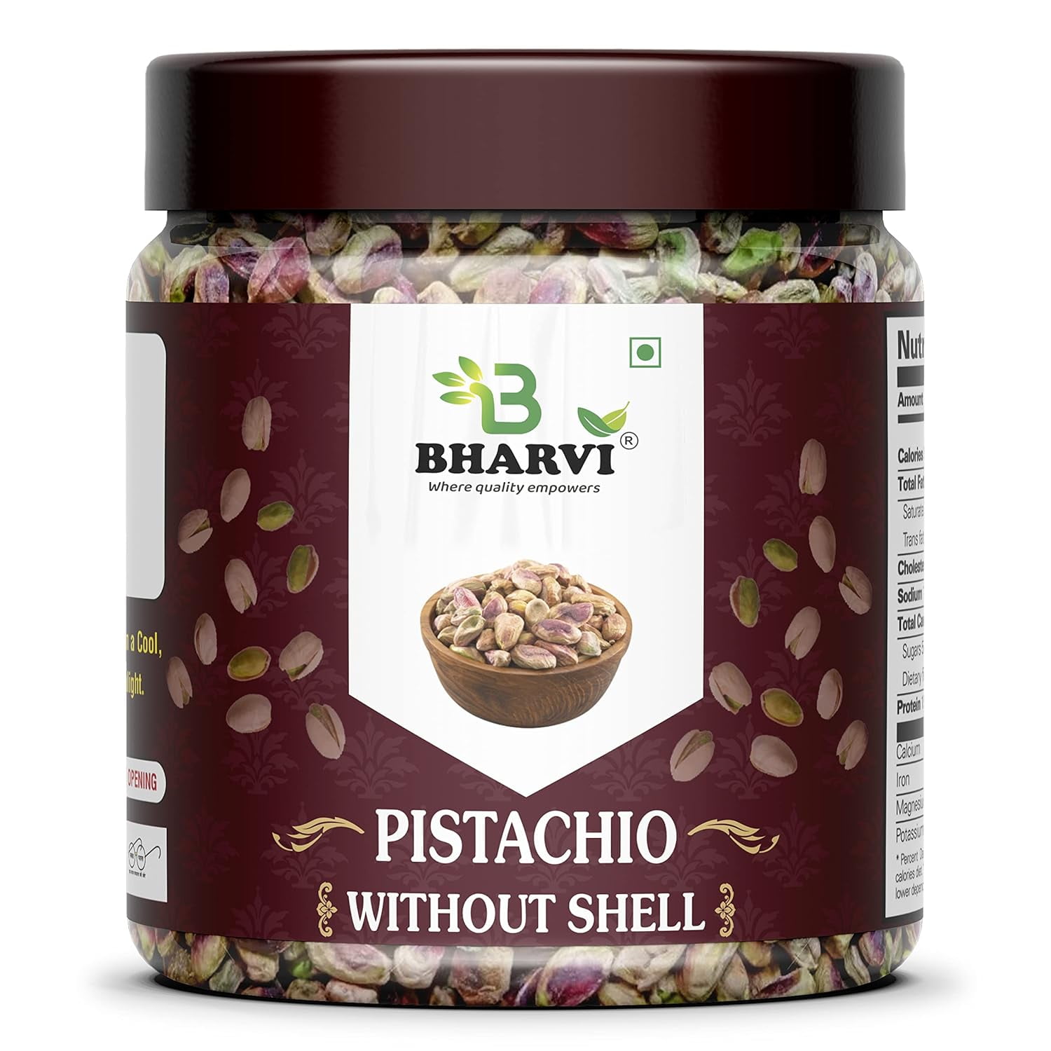 100% Natural Pistachios Without Shell By Bharvi 200gm, | High In ...
