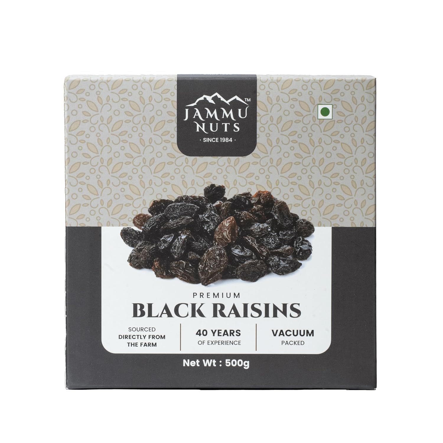 100% Natural Premium Black Raisins By Jammu Nuts 500gm, | Rich In Fiber ...