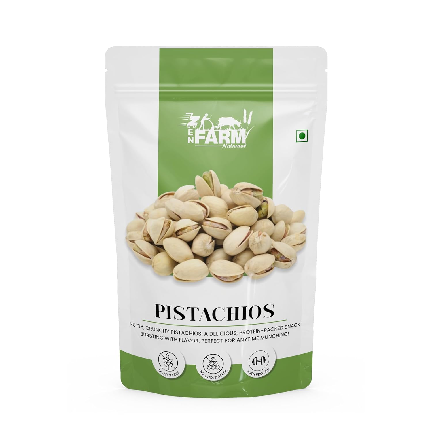 100% Natural Roasted & Salted Pistachios Inshell By Zen Farm Naturaal 1kg, | Rich In Protein ...