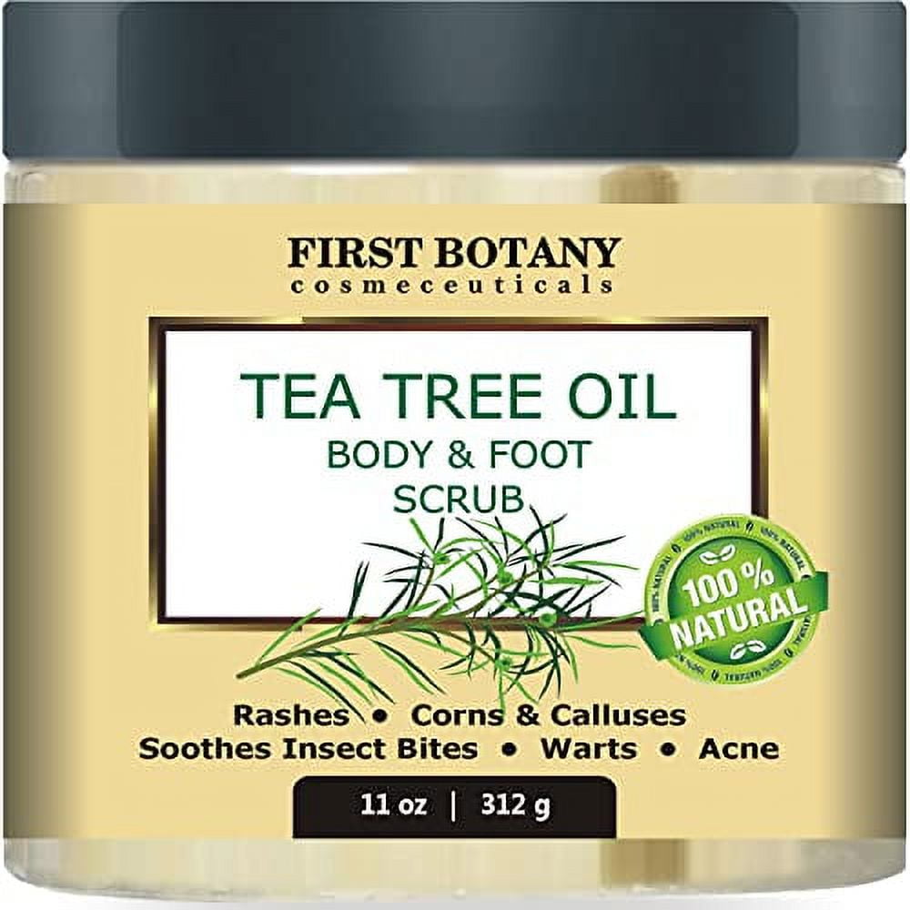 100% Natural Tea Tree Oil Body & Foot Scrub with Dead Sea Salt - Best ...