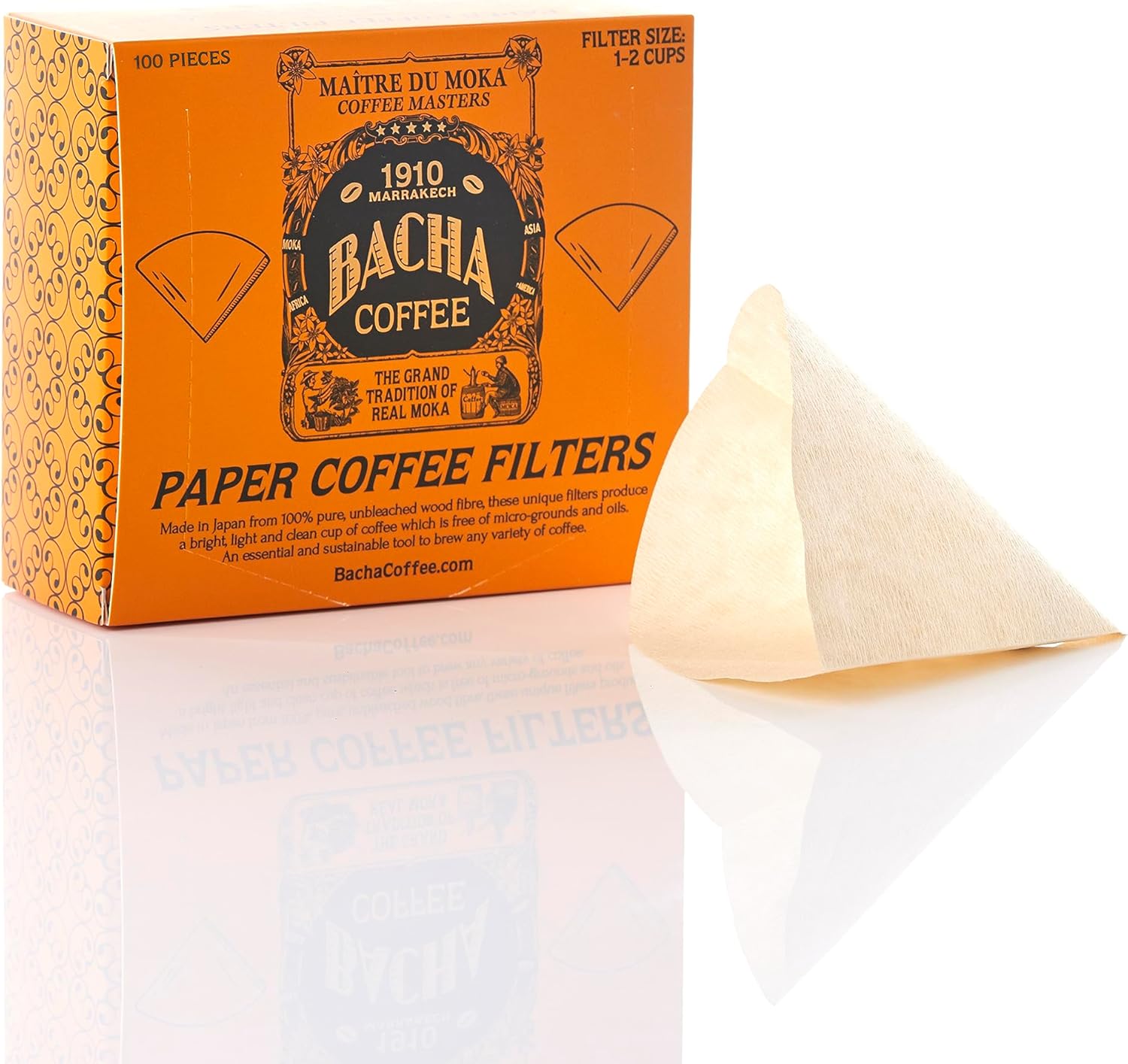 | 100% Natural Unbleached Wood Fibre Paper Coffee Filters, Small, 100 ...