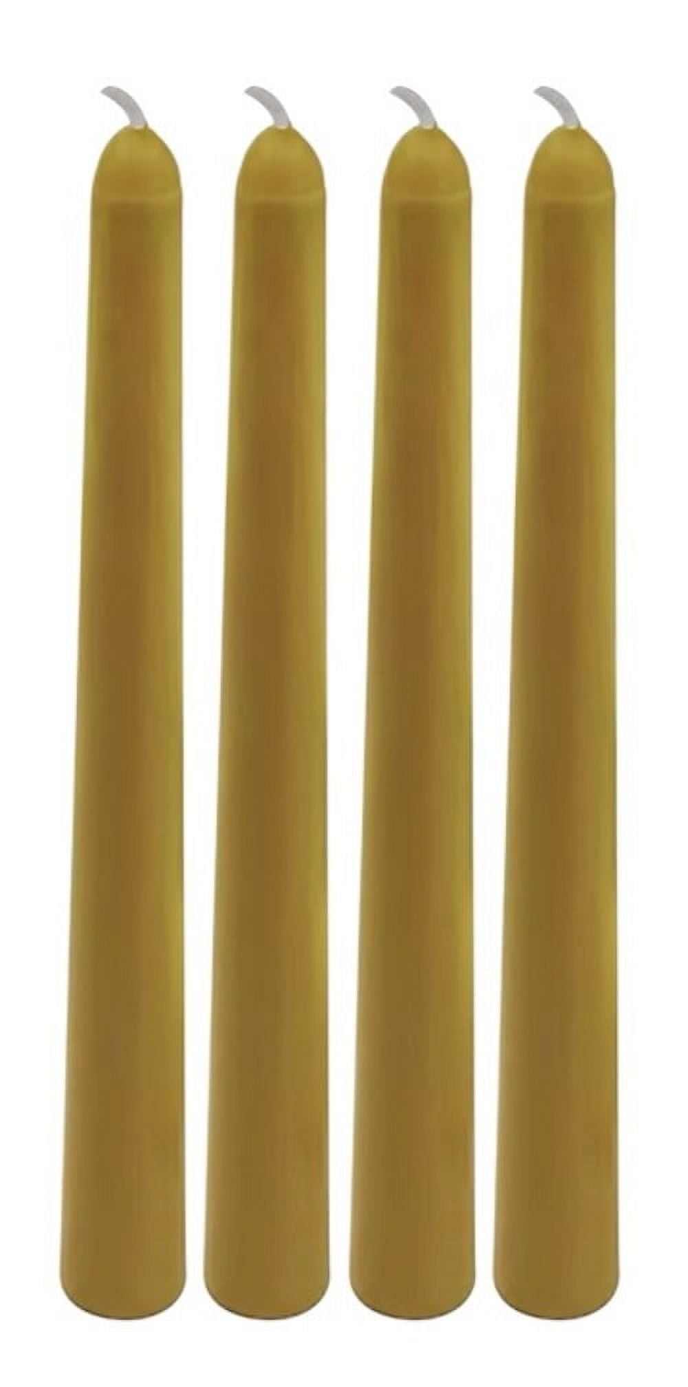 100% Natural Unscented Beeswax 10" Taper Candles 4 per Box Cotton Wicks ...