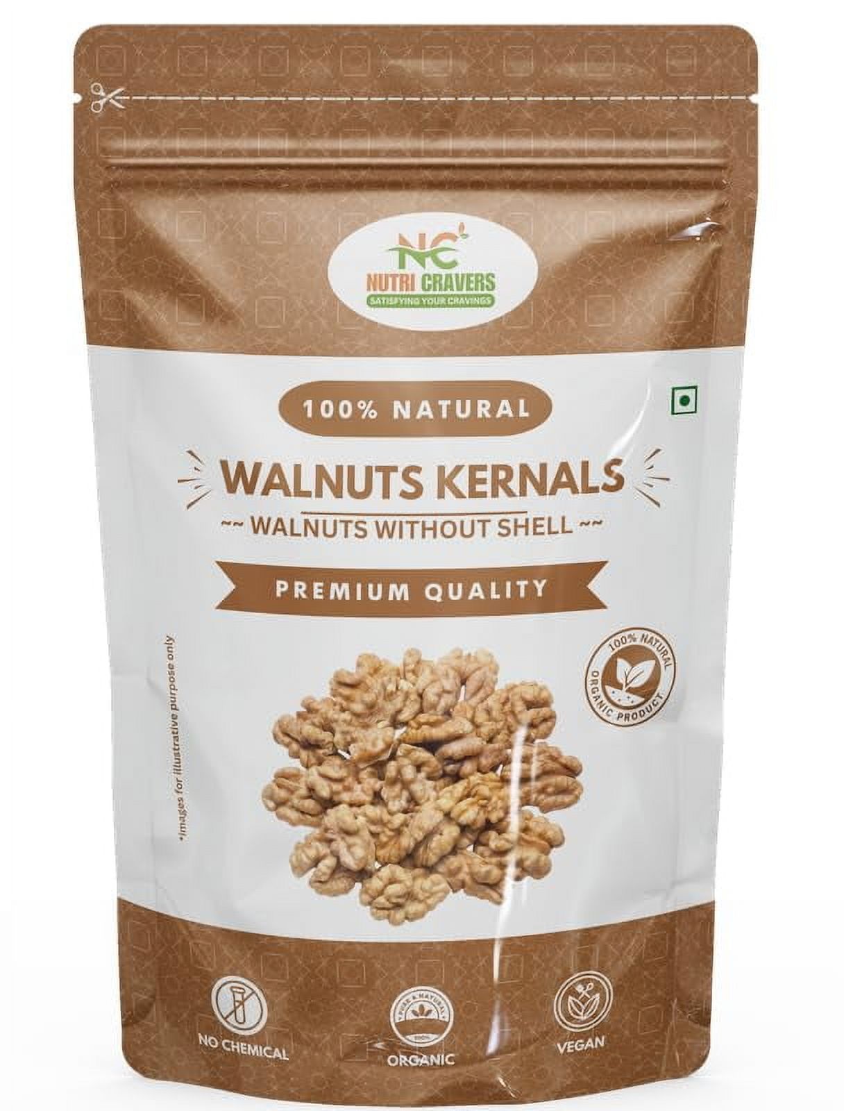 100% Natural Walnuts Kernels By Nutri Cravers 750gm, (250gm * Pack Of 3) | Fresh & Healthy Dry ...