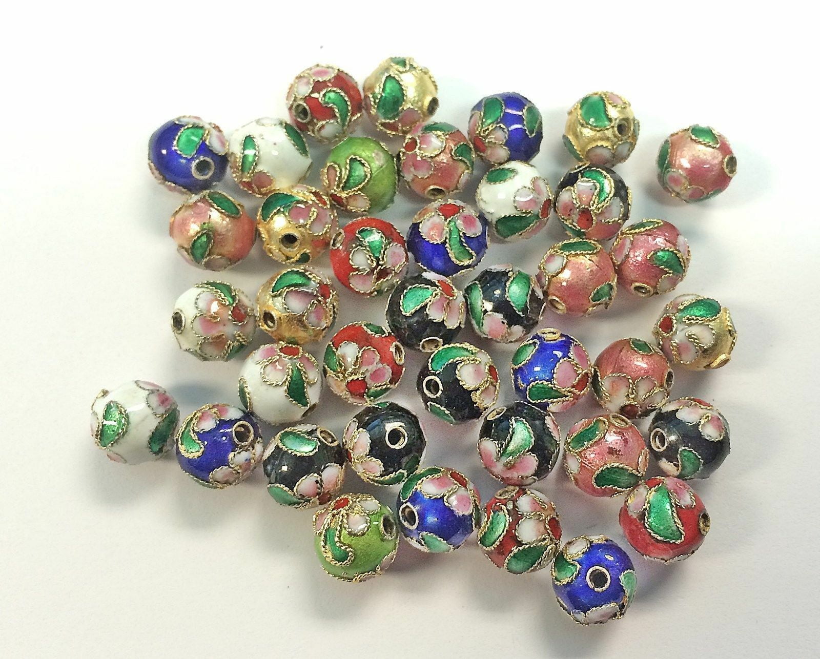 100 New 10mm Round Handmade Mix Cloisonne Beads - Walmart.com