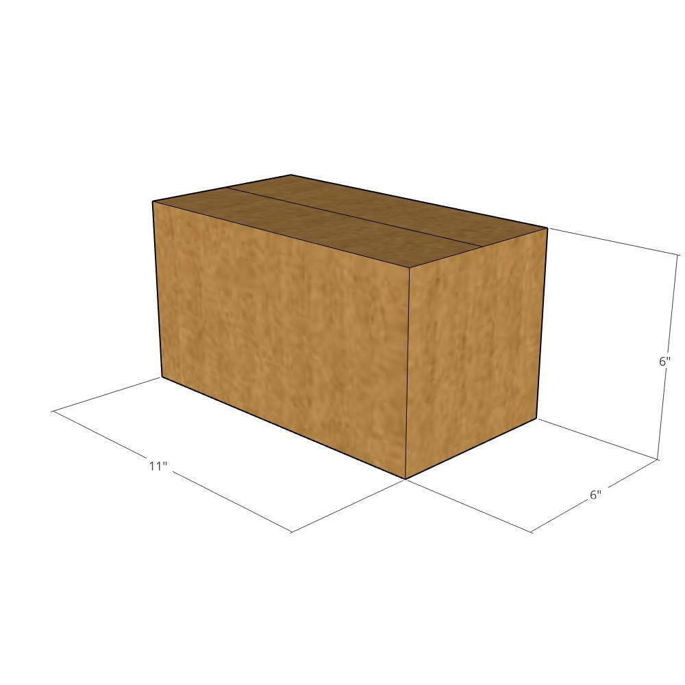 11x6x6 Kraft Brown Corrugated Shipping Boxes, 32 ECT, Qty 100 - Walmart.com