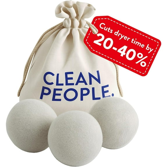 100% New Zealand Wool Dryer Balls - 3 Pack - for Laundry, Fabric ...