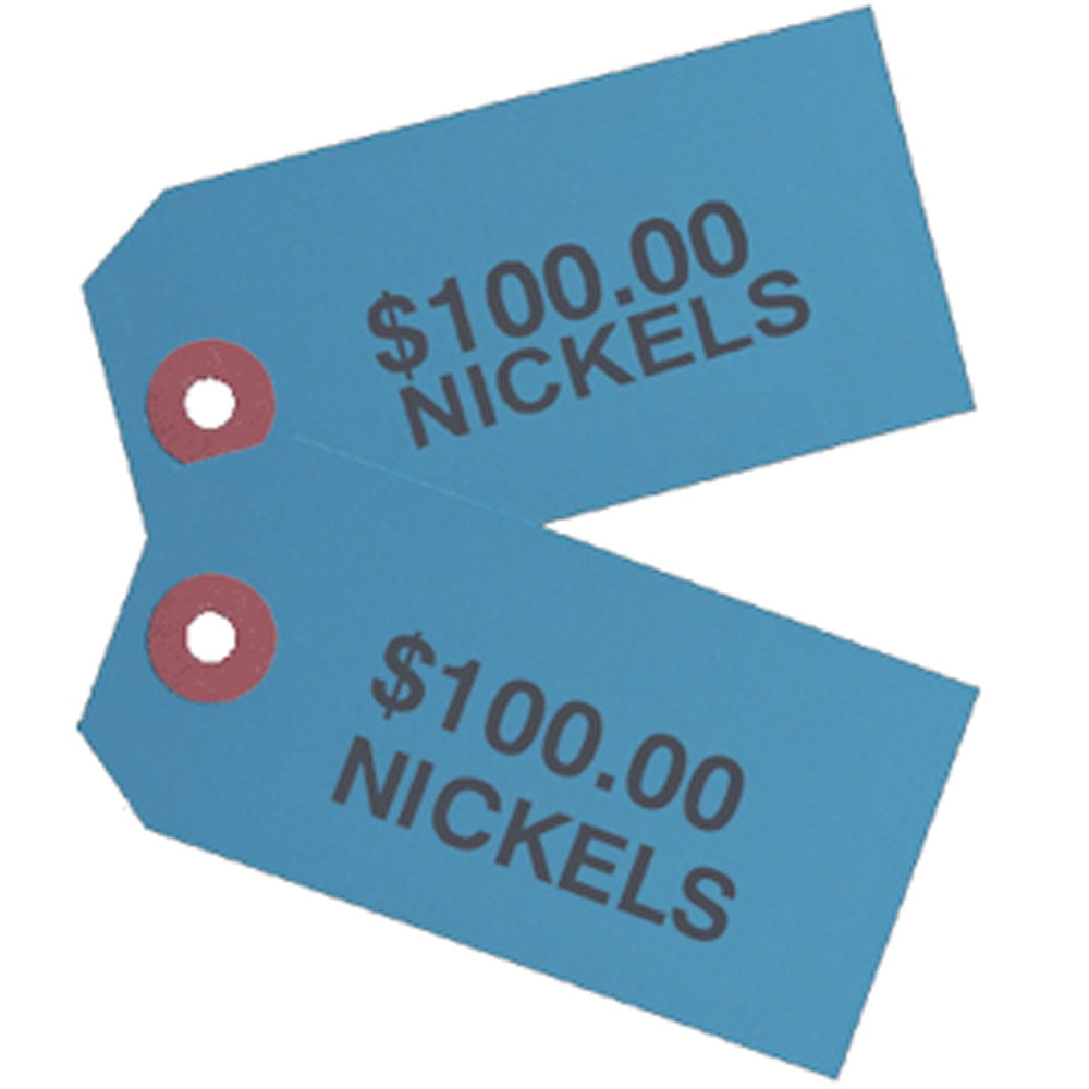$100 Nickels - Coin Bag Label - Color-Coded - Hang Tag - Pack of 1000 ...