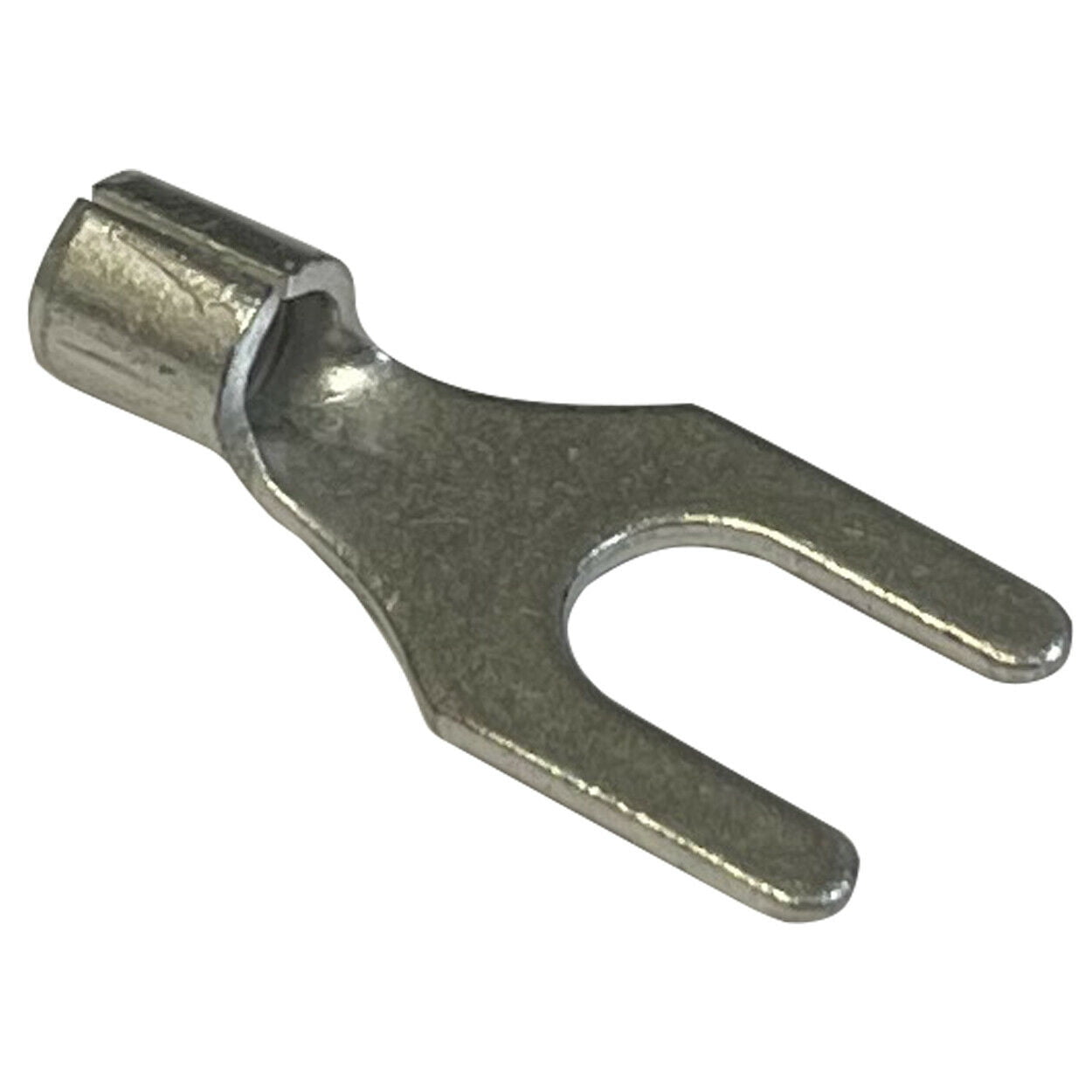 (100) Non-Insulated 12-10 AWG Gauge Spade Connector 1/4" Stud Electrical Wire Terminal - USA ...