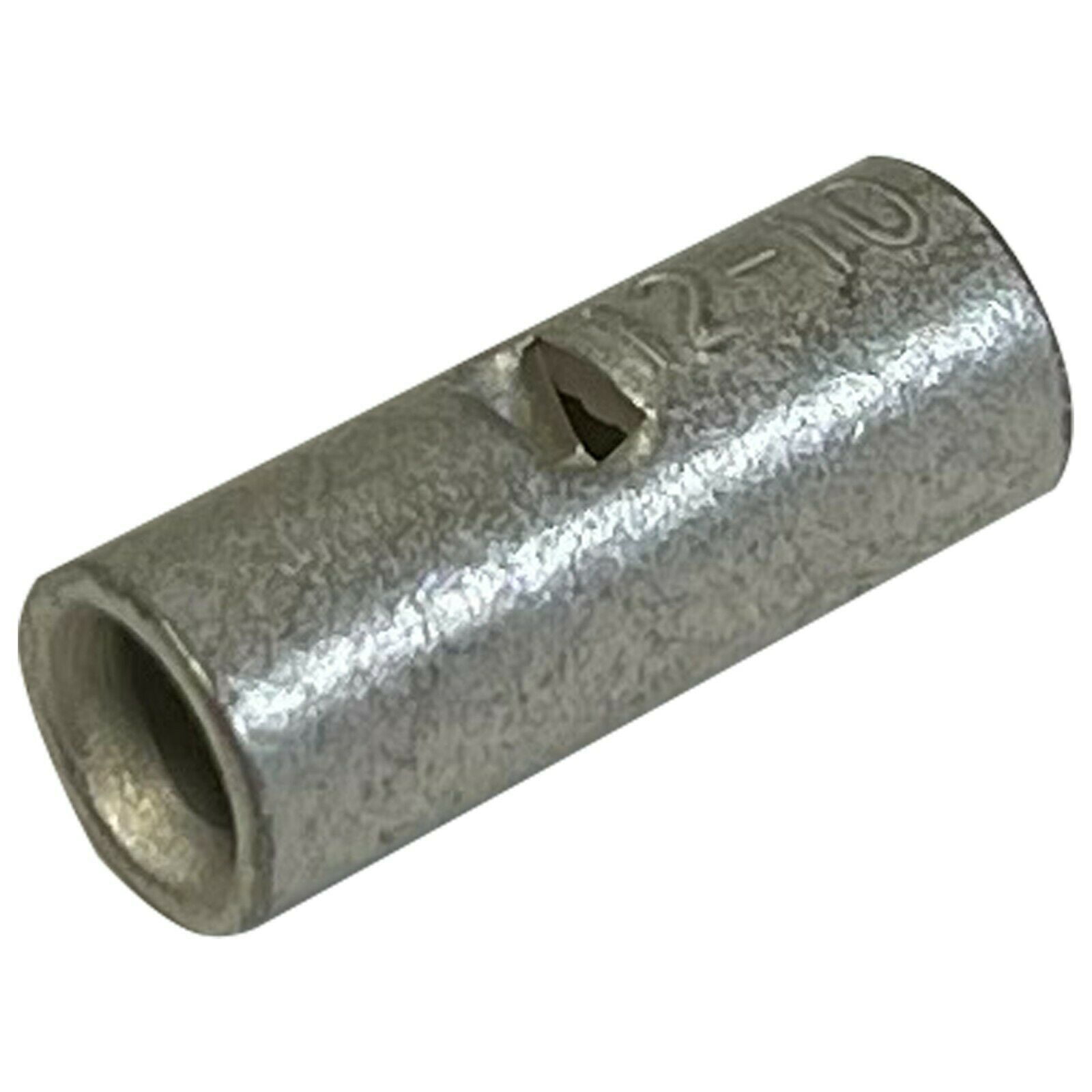 (100) Non-Insulated 12-10 Gauge Seamless Butt Splice Connector ...