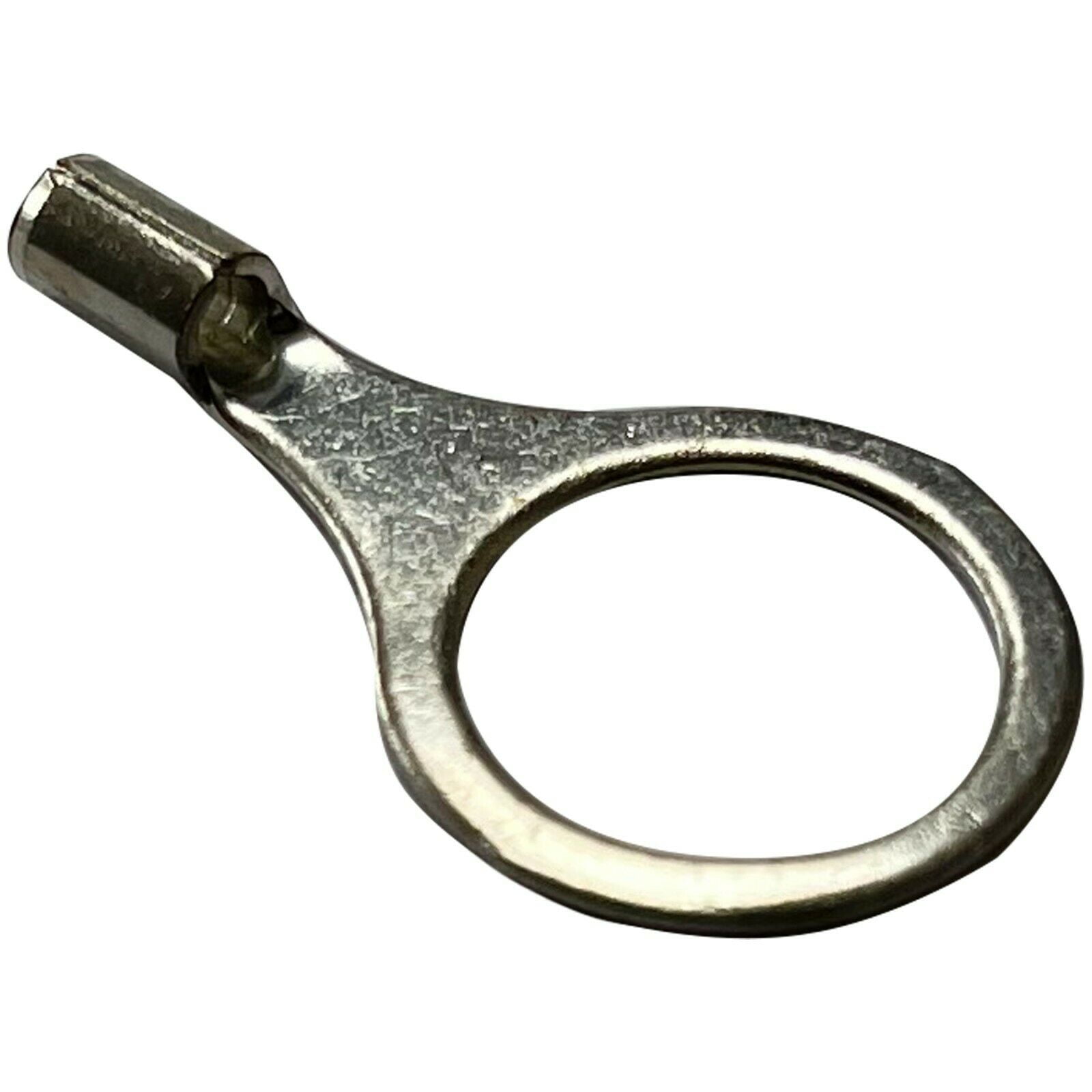 (100) Non-Insulated 16-14 AWG Gauge Ring Connector 1/2" Stud Electrical Wire Terminal - USA ...