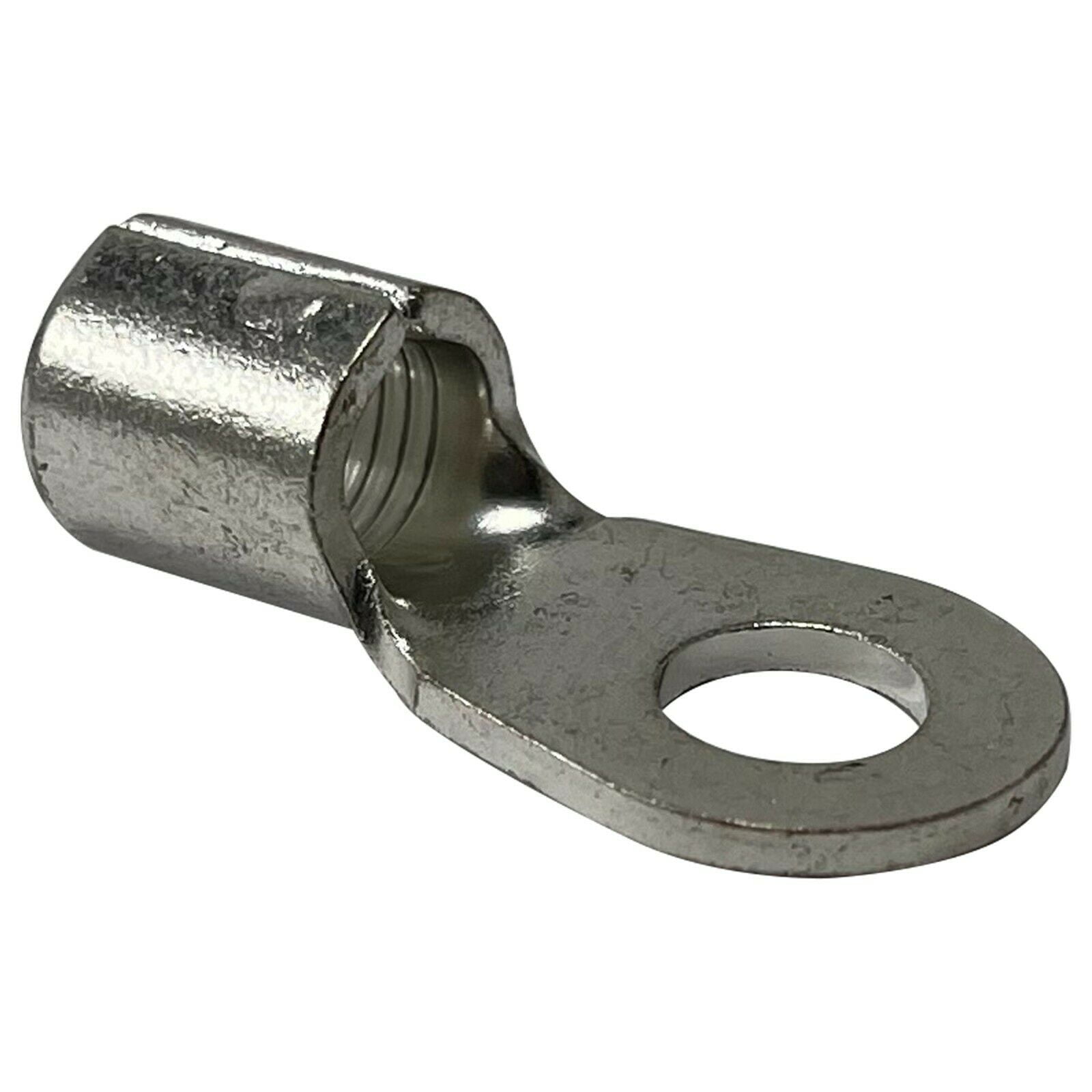 (100) Non-Insulated 4 AWG Gauge Ring Connector 5/16" Stud Electrical ...