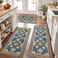 100% Non Slip Kitchen Rugs Sets of 3 Washable Boho Kitchen Mats for ...