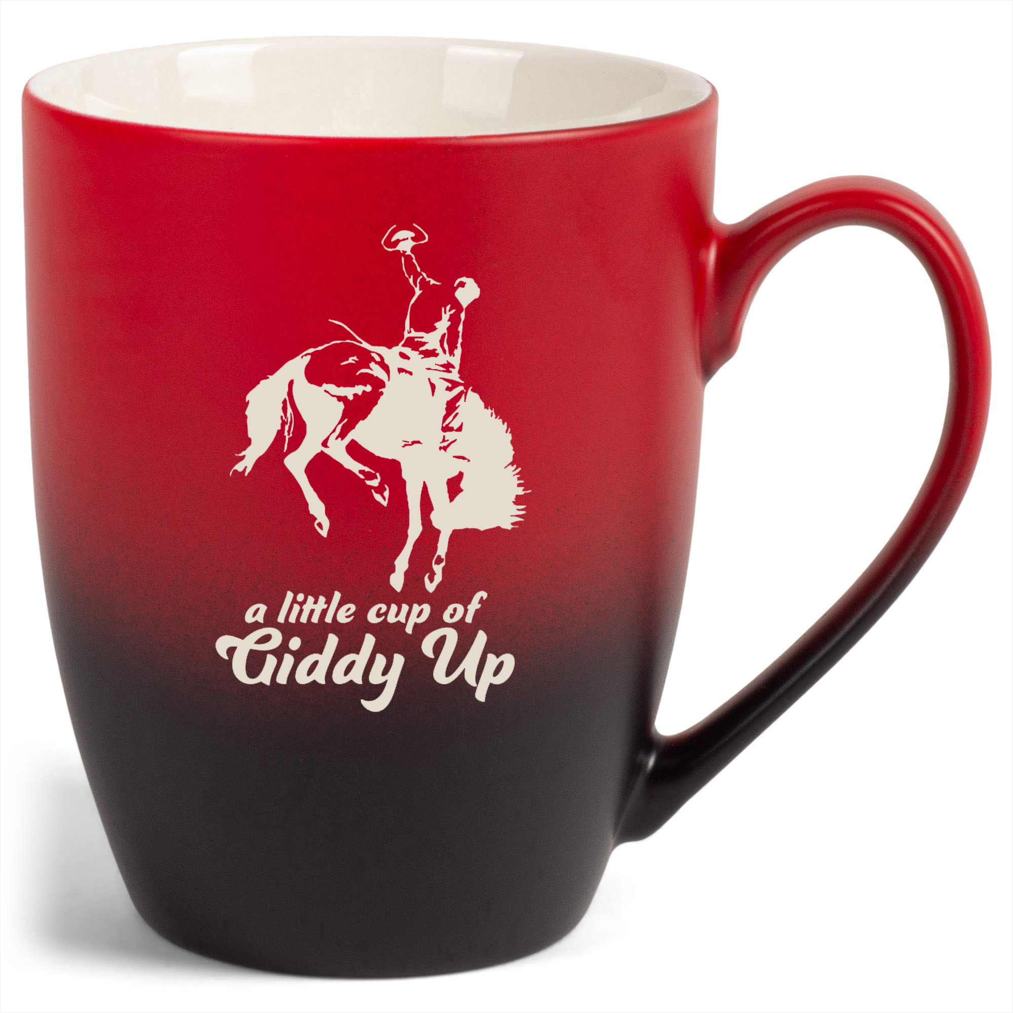 100 North Bucking Bronco 10 Ounce Red and Black Two Toned Ombre ...