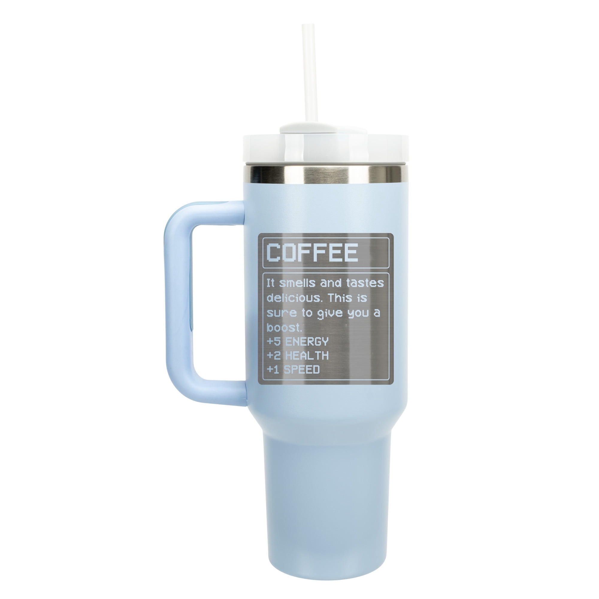 100 North Coffee Energy Video Game Screen Wrap-Around 40 Oz. Stainless ...