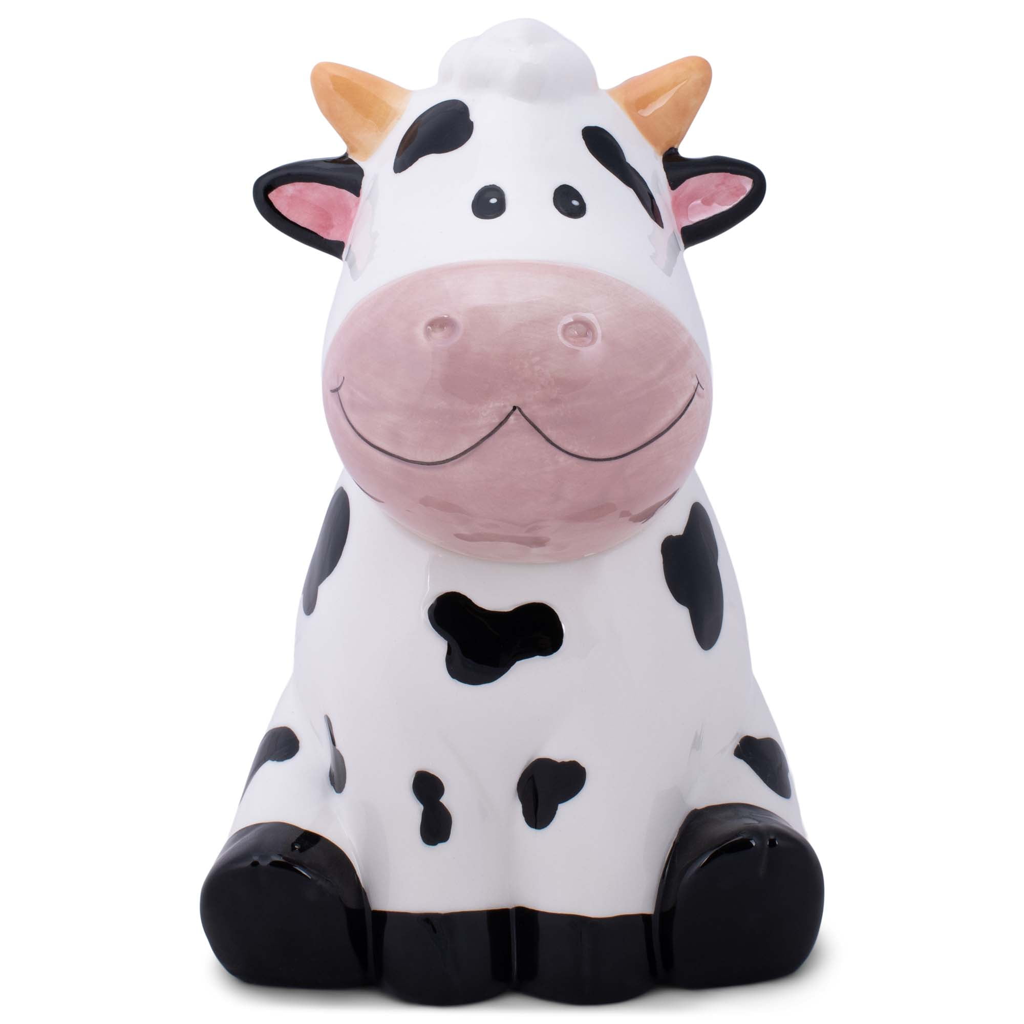 100 North Cute Spotted Cow Farm 10.5 x 7.1 Dolomite Ceramic Cookie Jar ...