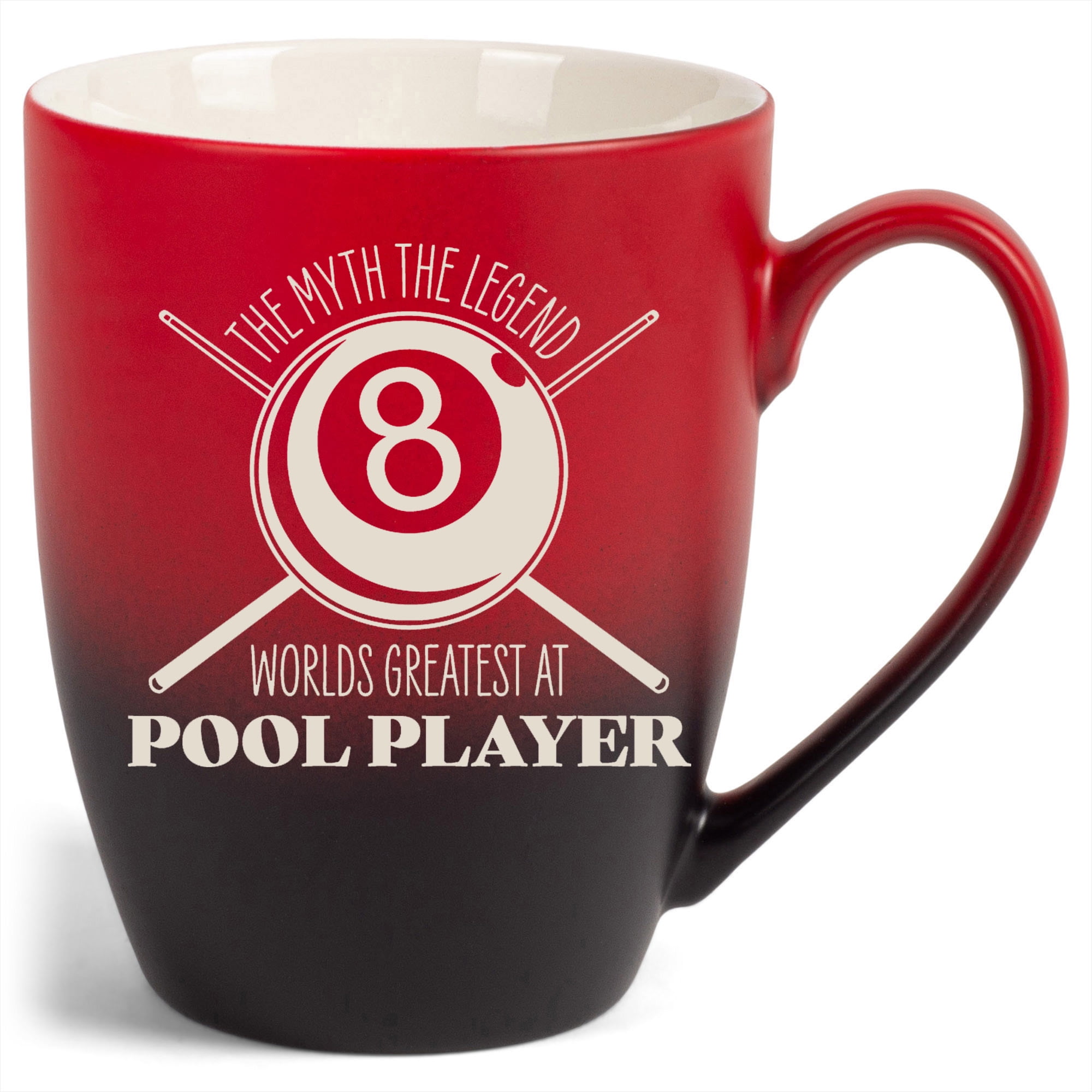 100 North Eight Ball Billiards Design 10 Ounce Red and Black Two Toned ...