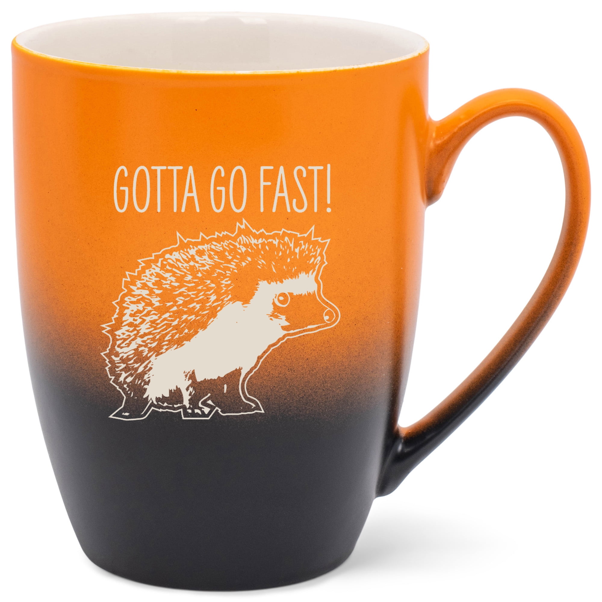 100 North Hedgehog Design 10 Ounce Orange and Black Two Toned Ombre ...