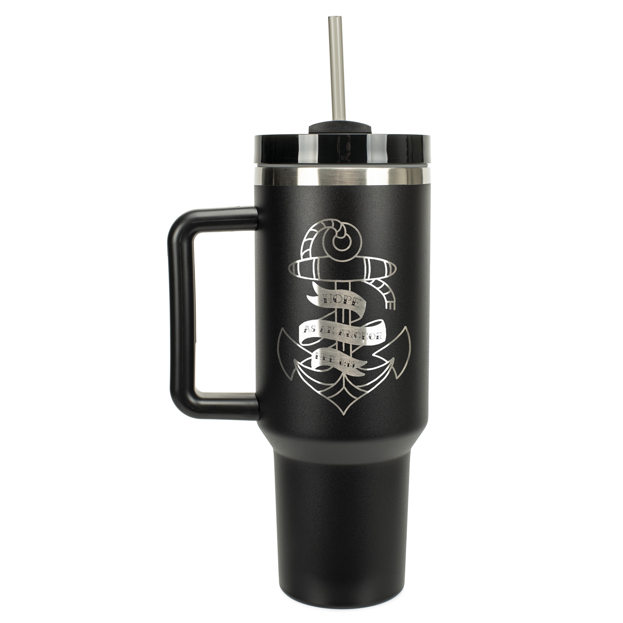 100 North Hope As An Anchor Ship Sailor Tattoo Style Wrap-Around 40 Oz ...