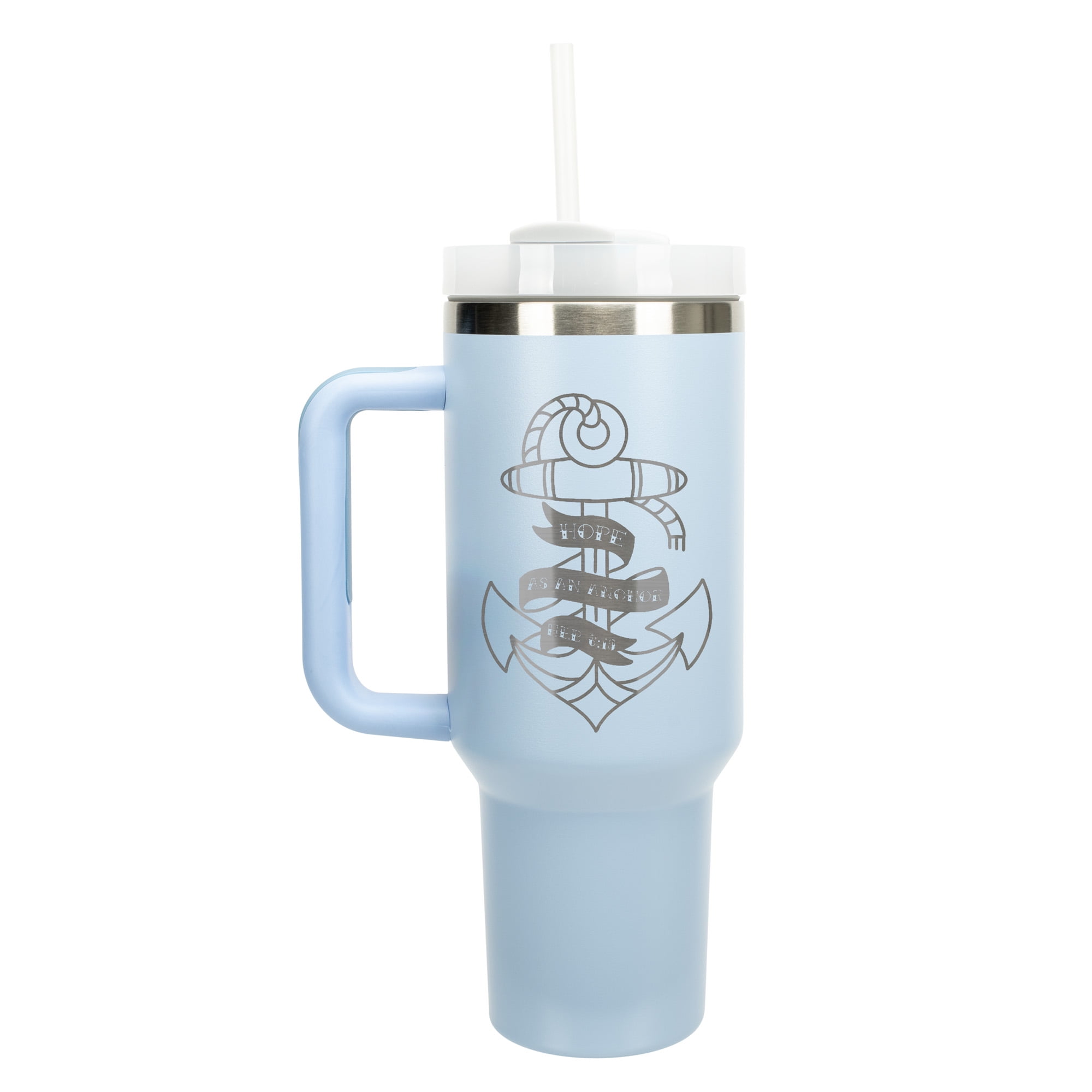 100 North Hope As An Anchor Ship Sailor Tattoo Style Wrap-Around 40 Oz ...