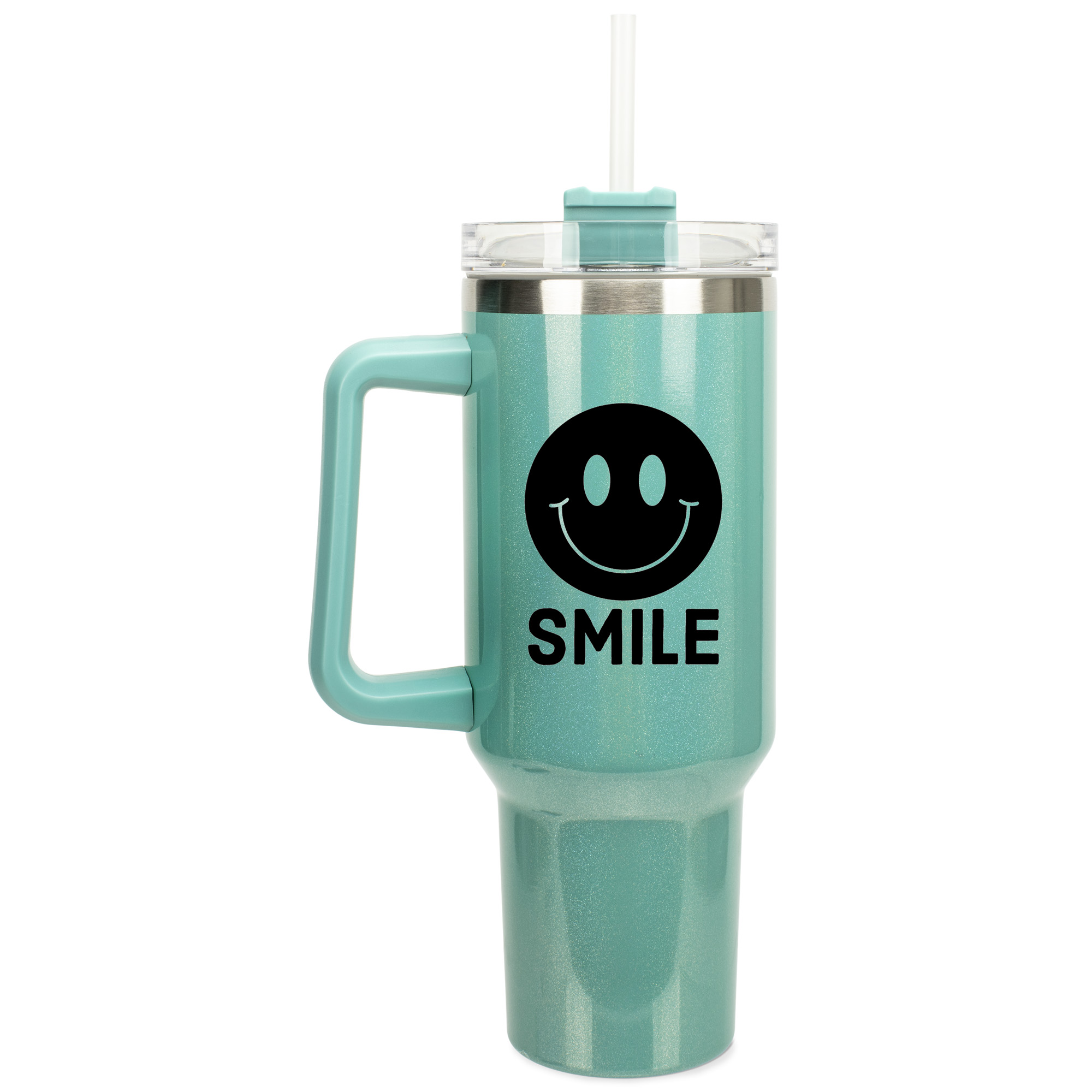 100 North Smile Happy Face Hippie Wrap-Around 40 Oz. Stainless Steel ...