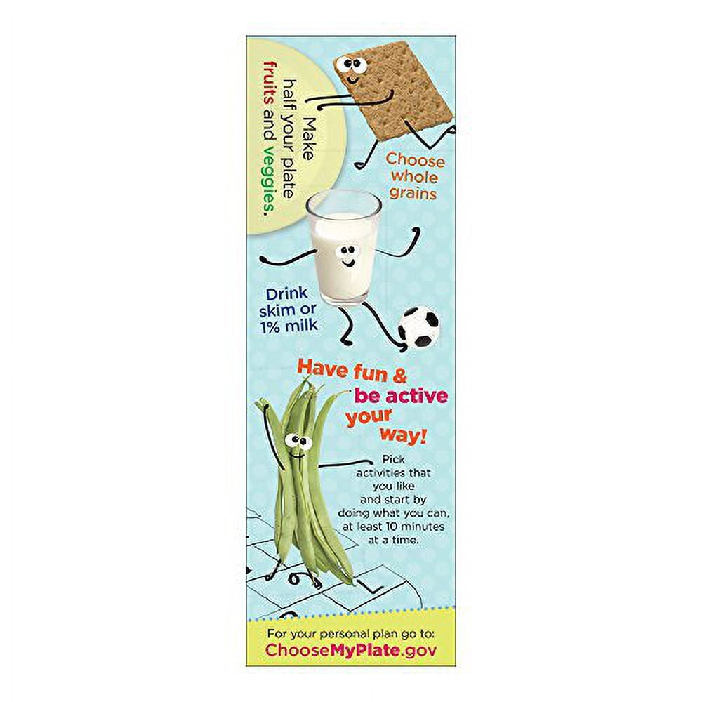 100 Nutrition Bookmarks for Kids | USDA Kids MyPlate Bookmarks | 2 ½” x ...