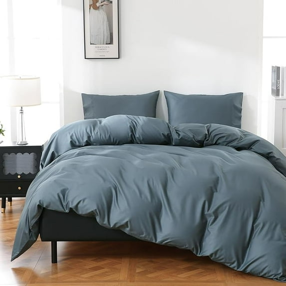 100% Organic Cotton Duvet Cover Queen Size 400 Thread Count Sateen ...