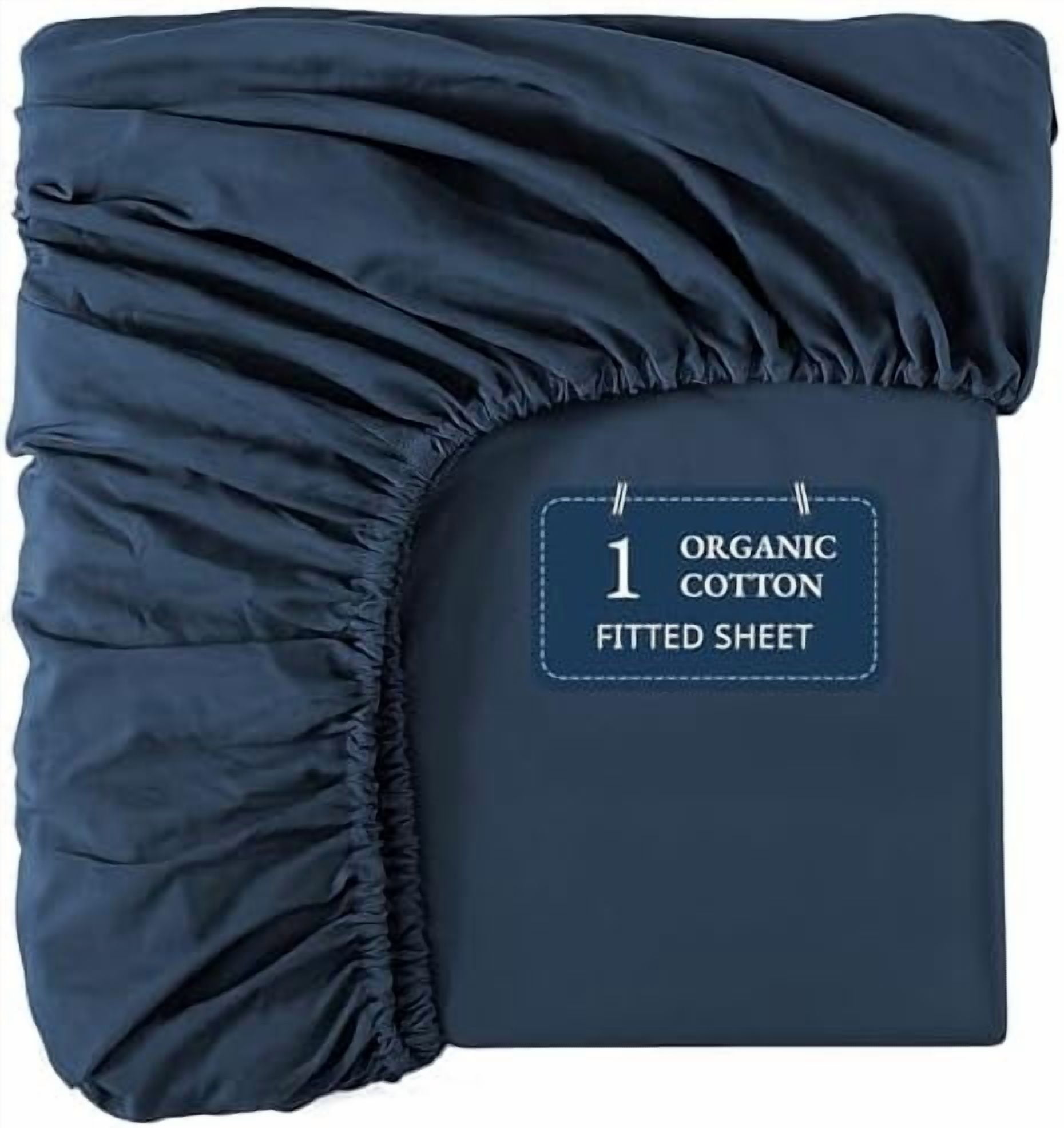 100% Organic Cotton King Size Fitted Sheet Only (78"x80") - Super Soft ...