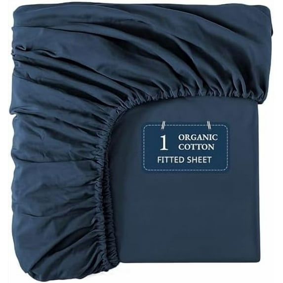 100% Organic Cotton King Size Fitted Sheet Only (78"x80") - Super Soft ...