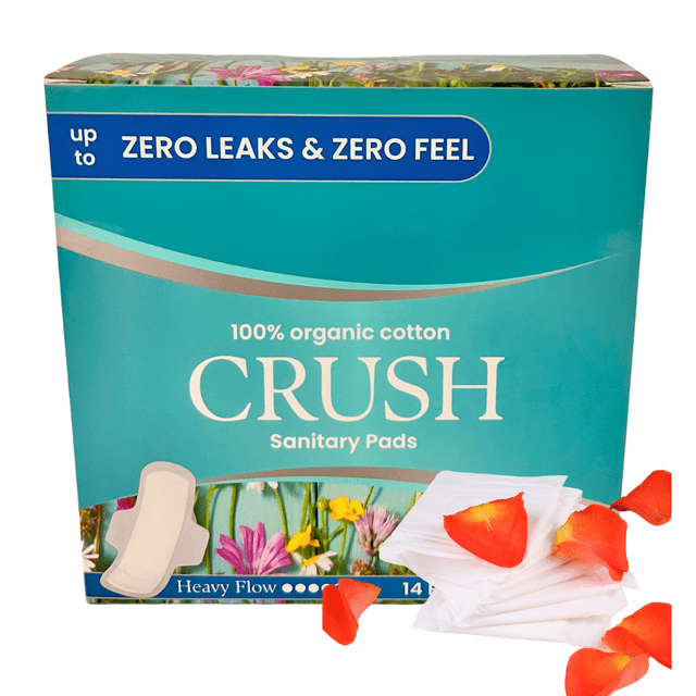 100% Organic Cotton Period Pads with Wings, Feminine Pads with Wings ...