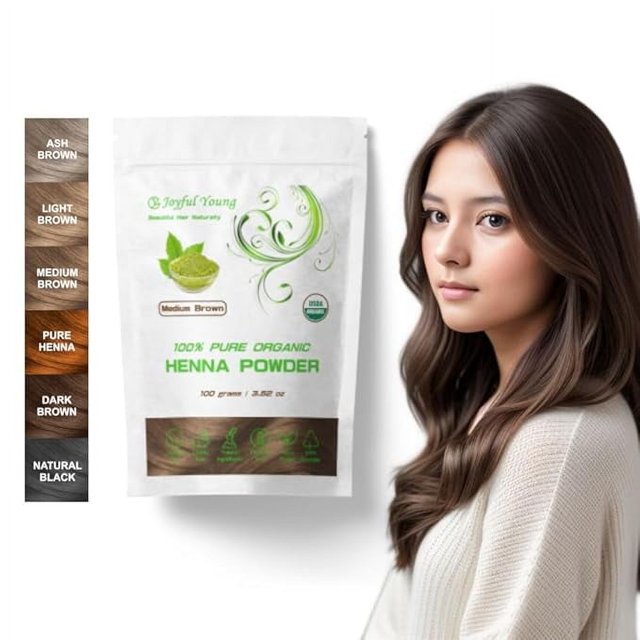 100% Organic Henna Hair Color – Natural, Chemical-Free Hair Dye for ...