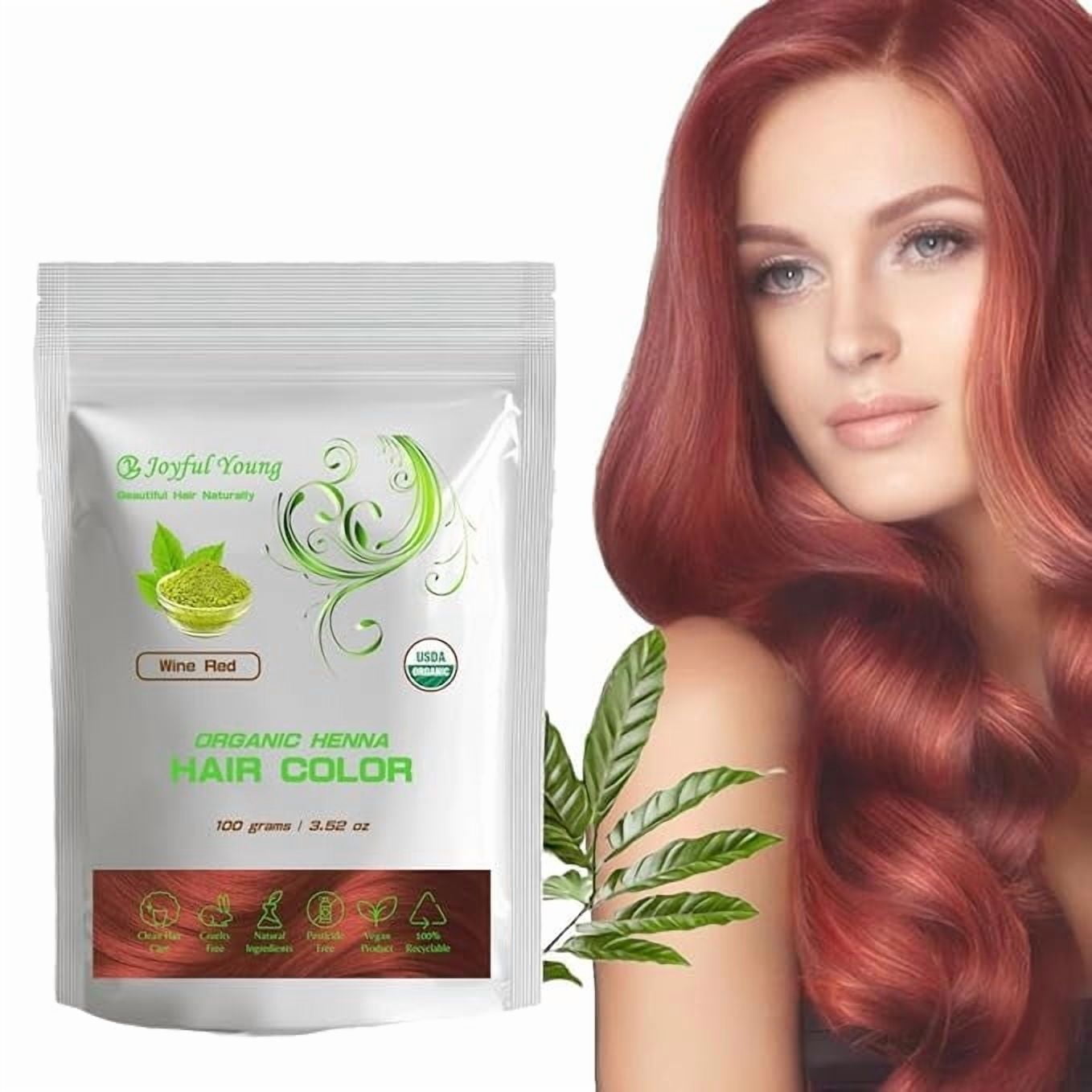 100% Organic Henna Hair Color – Natural, Chemical-Free Hair Dye for ...