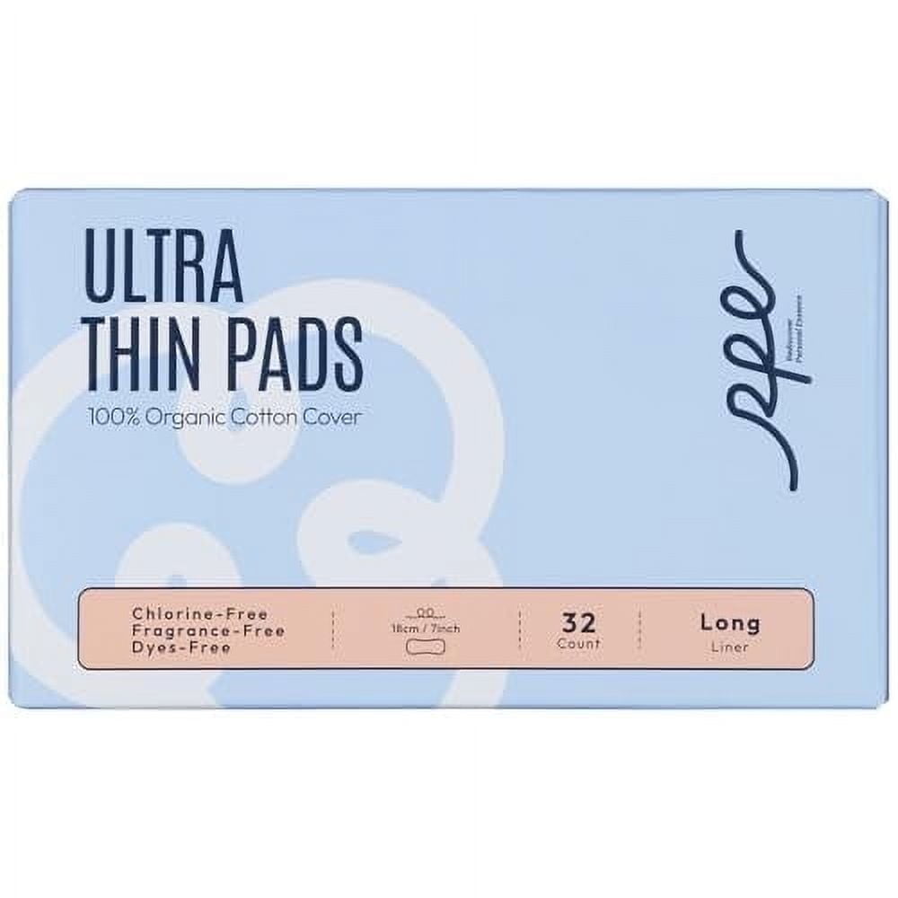 100% Organic Long Panty Liners for Women Long, Ultra Thin Cotton Cover ...